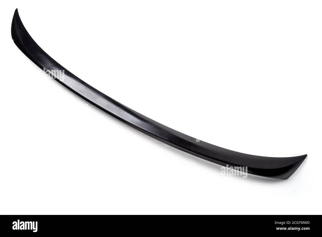 Black plastic spoiler for installation on the trunk lid of a car for ...