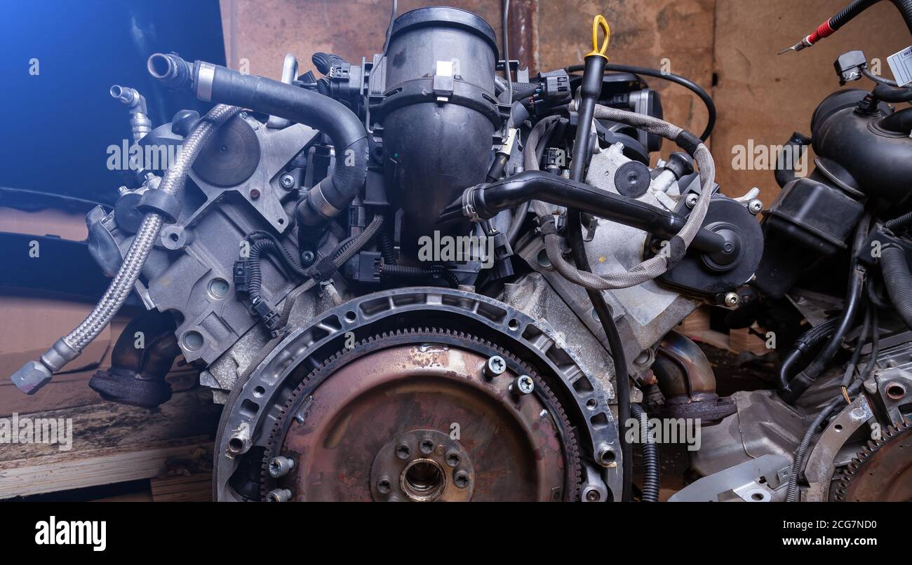 Powerful tuned gasoline engine with a turbocharger and charger in the ...