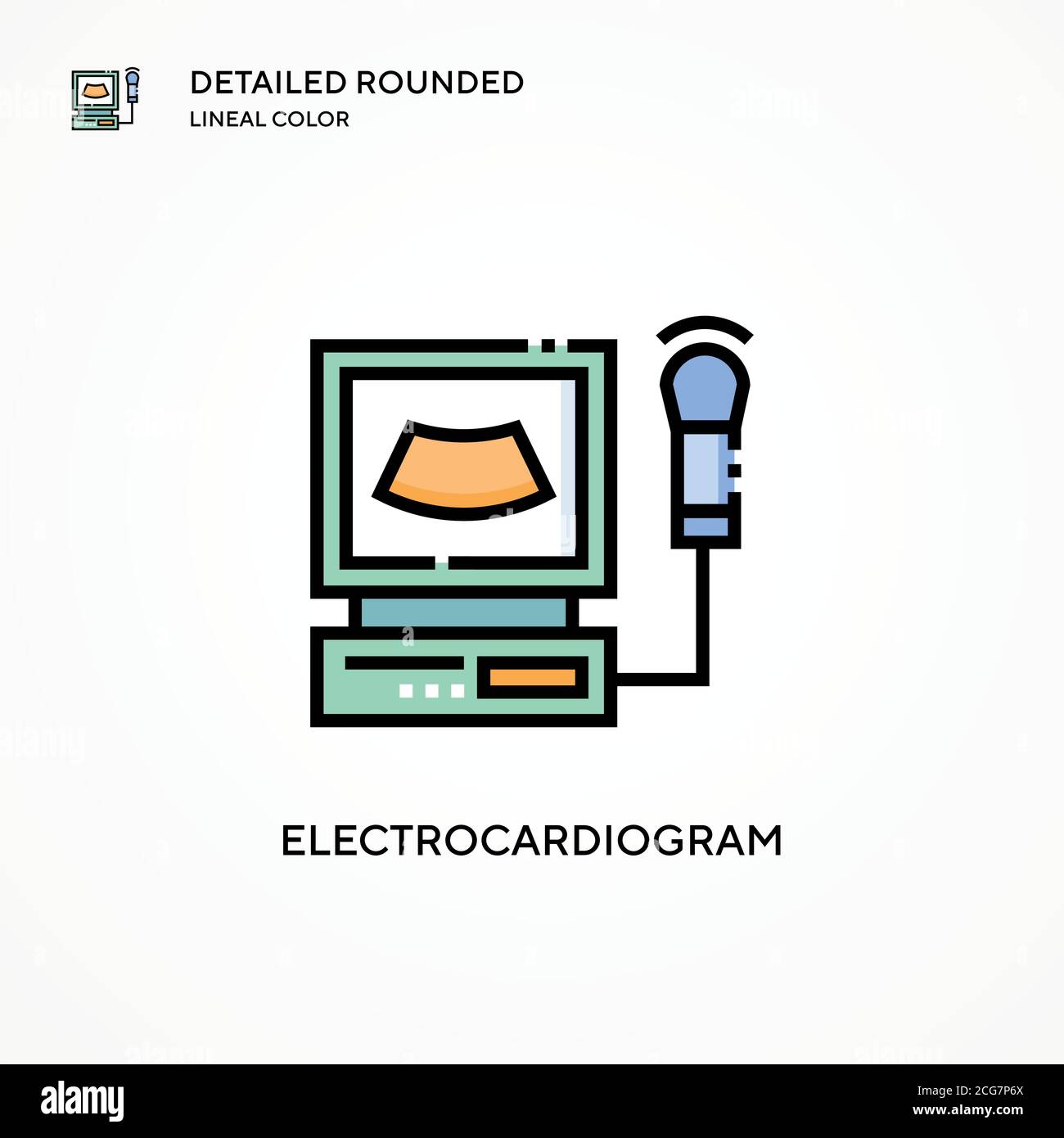 Electrocardiogram vector icon. Modern vector illustration concepts ...