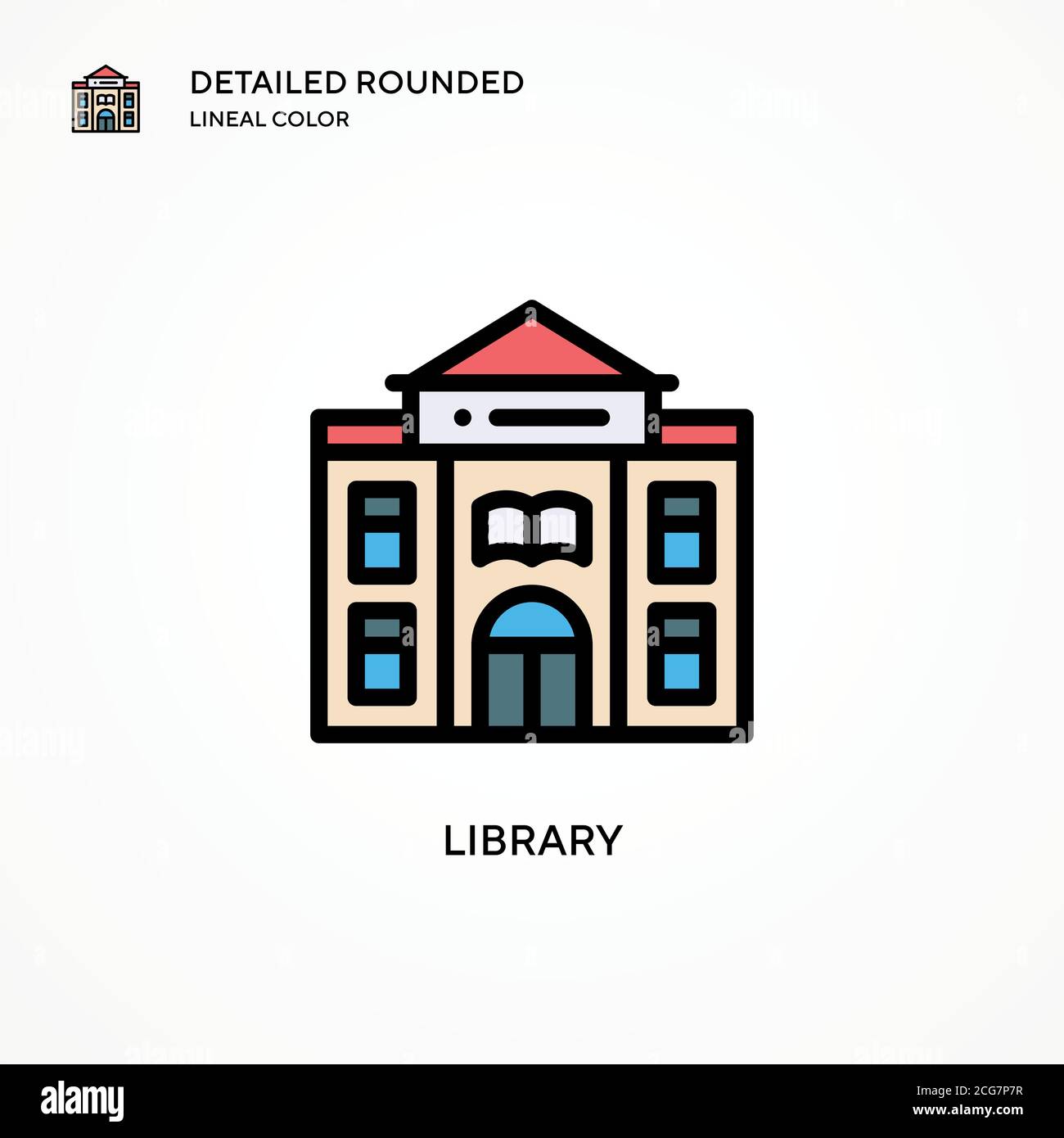 Library vector icon. Modern vector illustration concepts. Easy to edit ...