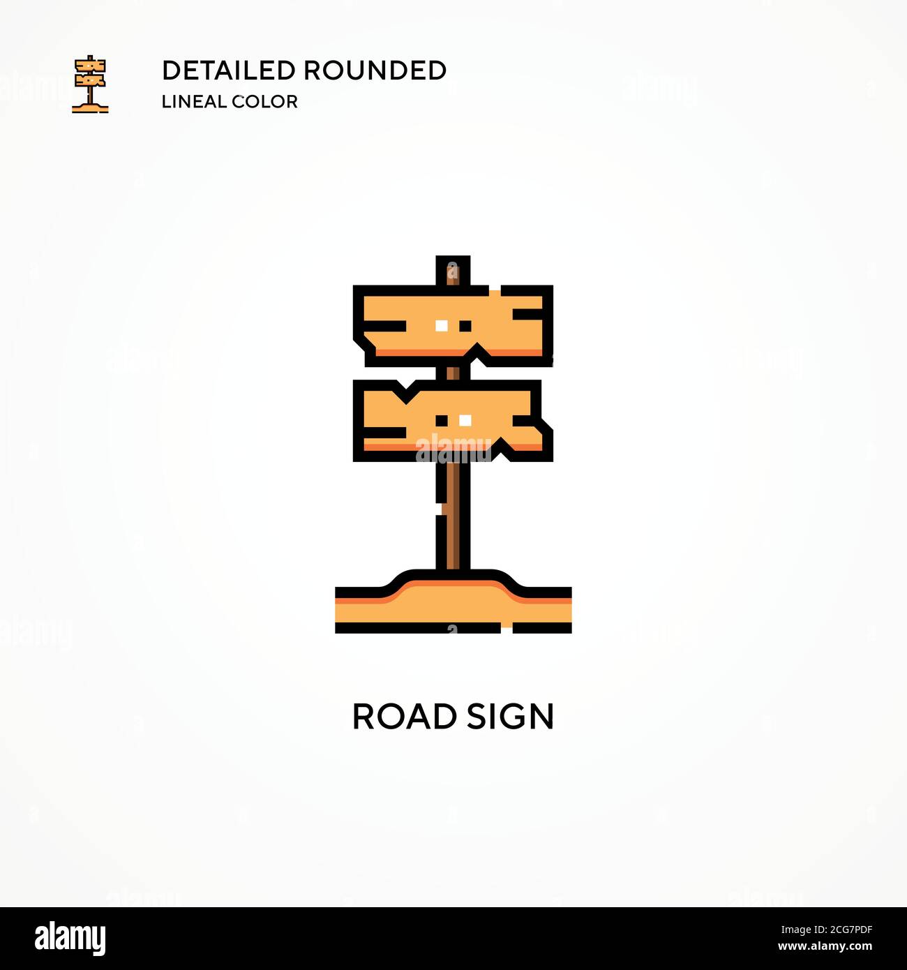 Road sign vector icon. Modern vector illustration concepts. Easy to ...