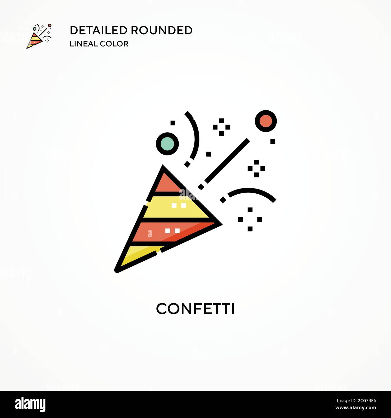 Confetti vector icon. Modern vector illustration concepts. Easy to edit ...