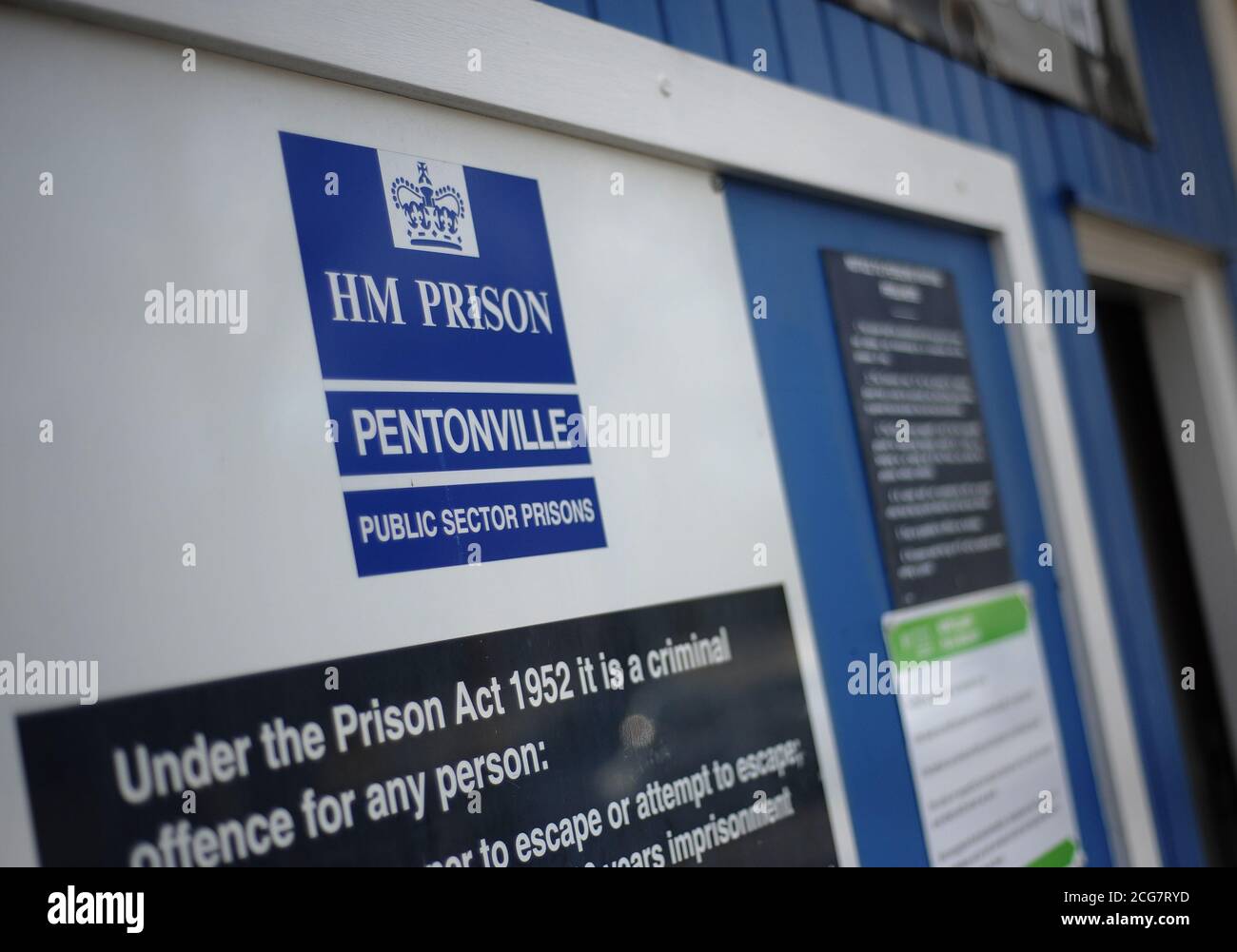 General view of the entrance to Pentonville Prison, London Stock Photo ...