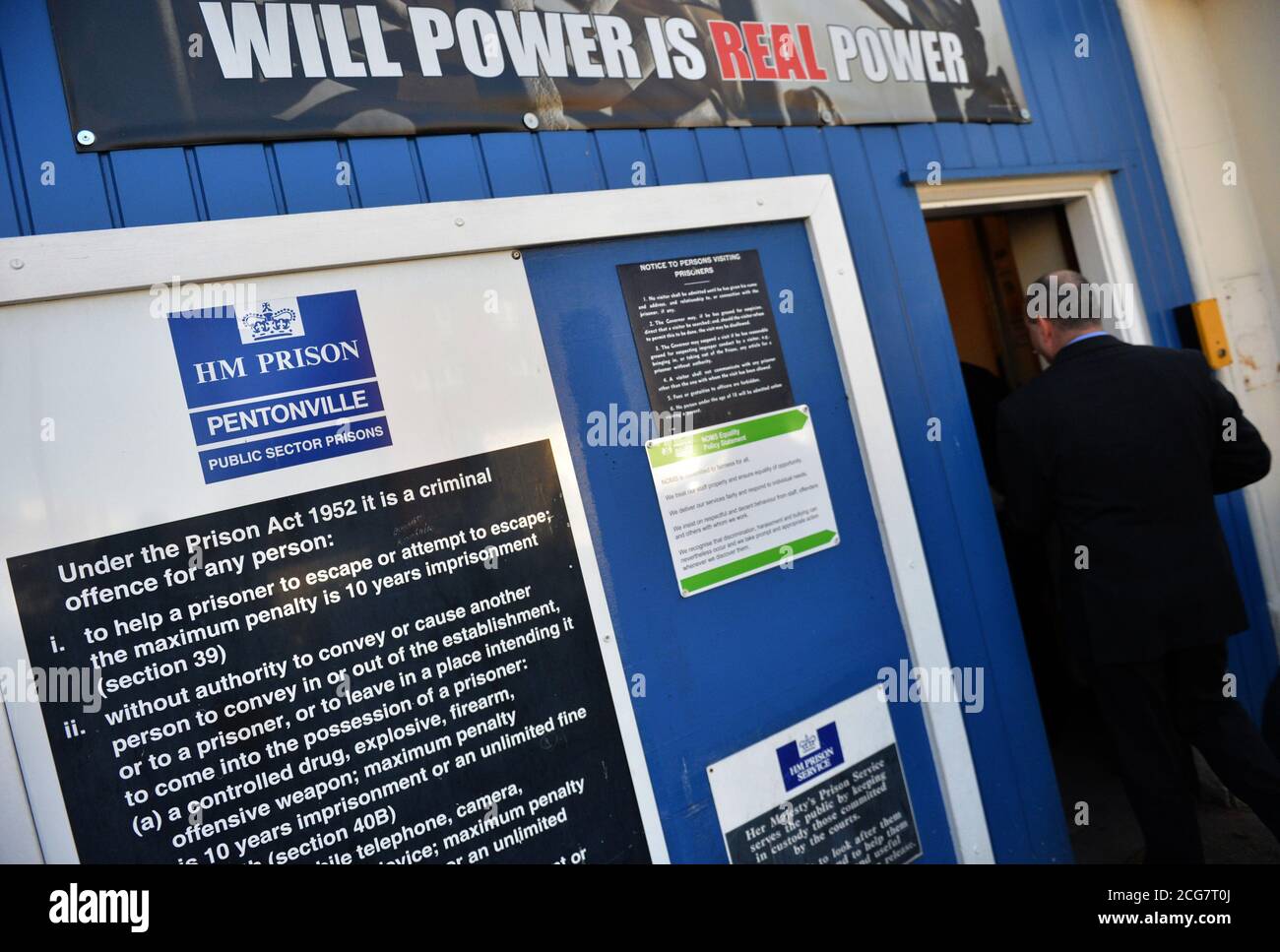 General view of the entrance to Pentonville Prison, London Stock Photo ...