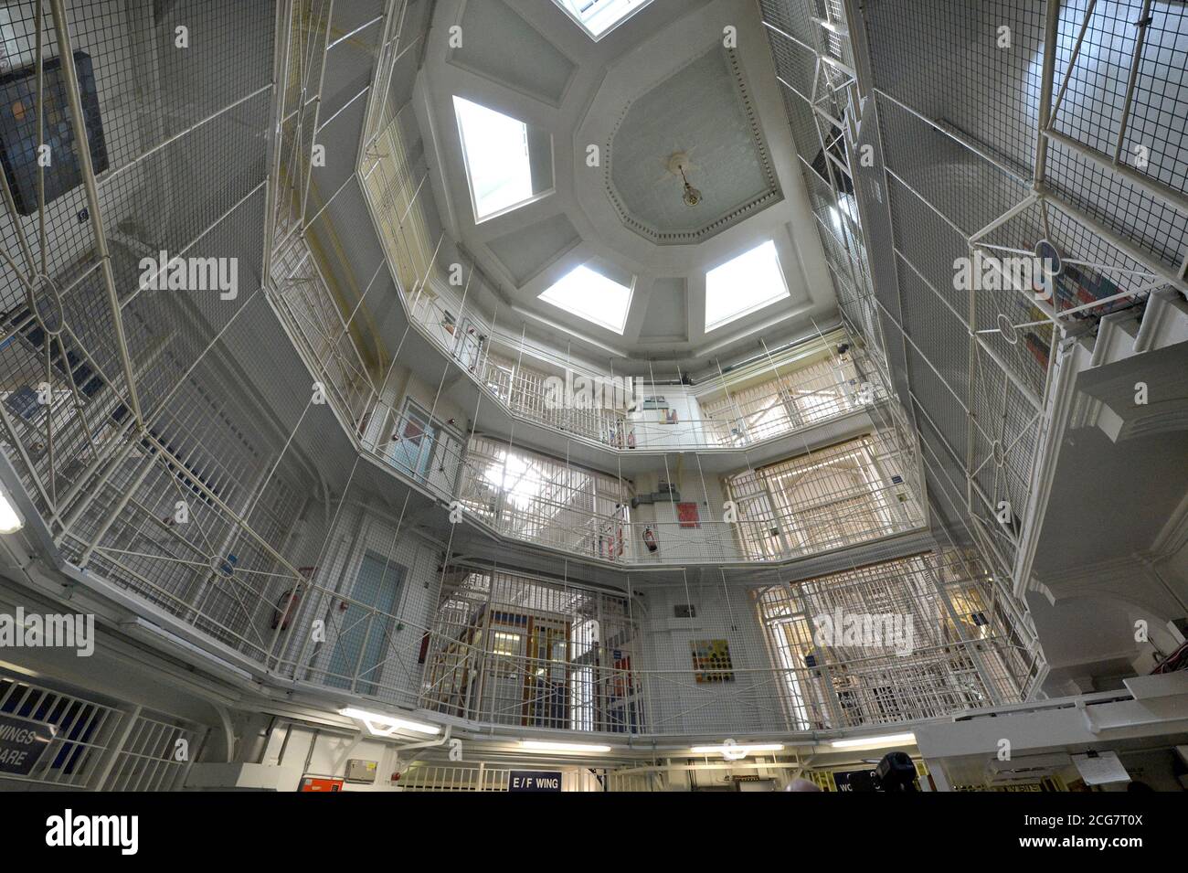 General view of the centre of Pentonville Prison, London Stock Photo ...
