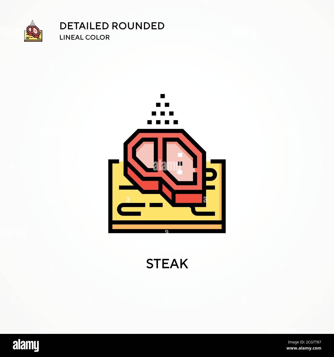 Steak vector icon. Modern vector illustration concepts. Easy to edit ...
