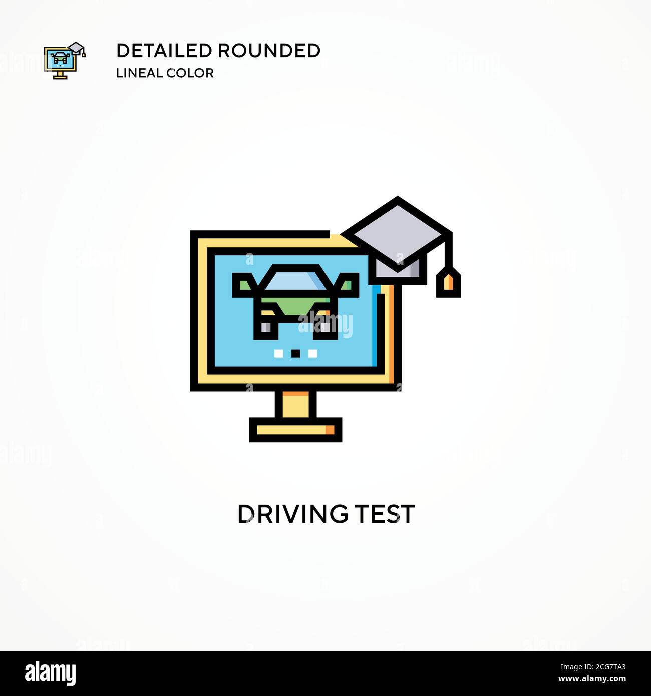 Driving test vector icon. Modern vector illustration concepts. Easy to ...