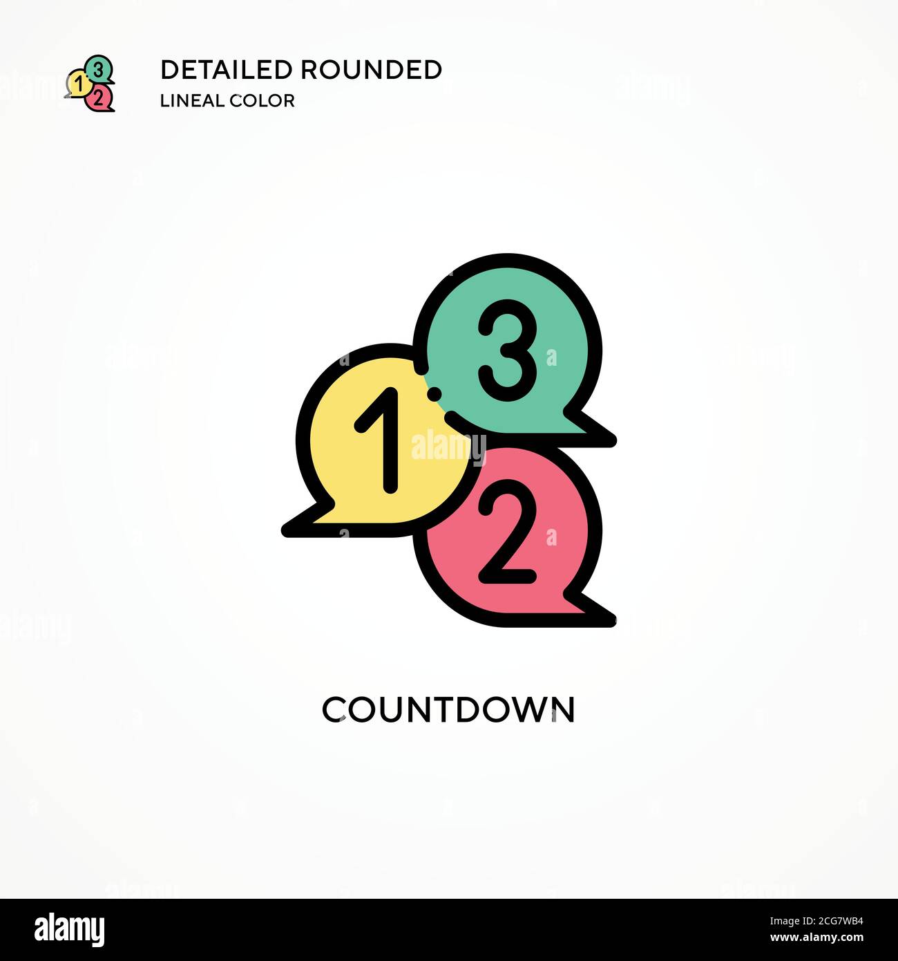 Countdown vector icon. Modern vector illustration concepts. Easy to ...
