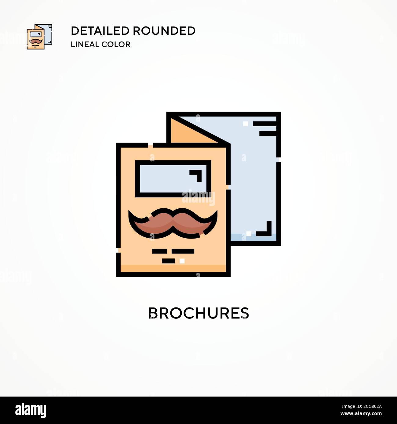 Brochures vector icon. Modern vector illustration concepts. Easy to ...