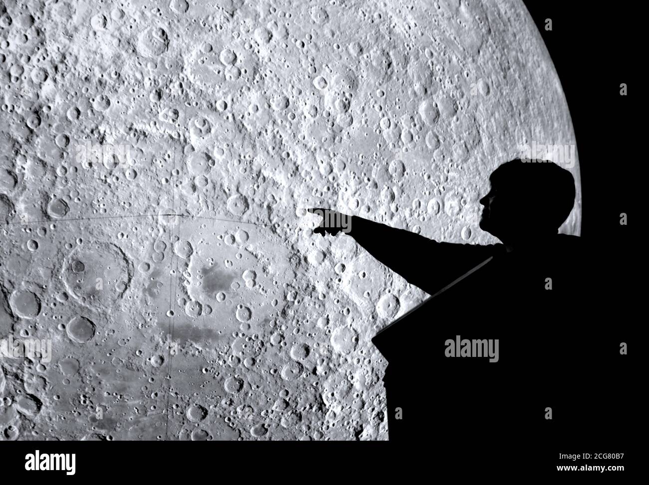 Museum Of The Moon, Rochester Cathedral by the artist Luke Jerram Stock ...