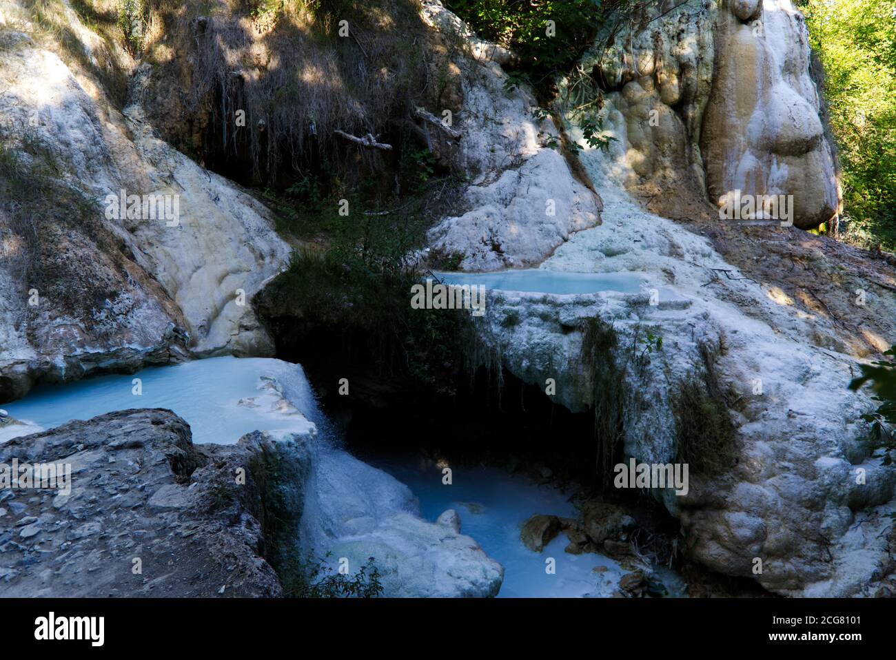 The thermal waters of Bagni San Filippo in Tuscany, Italy Stock Photo ...