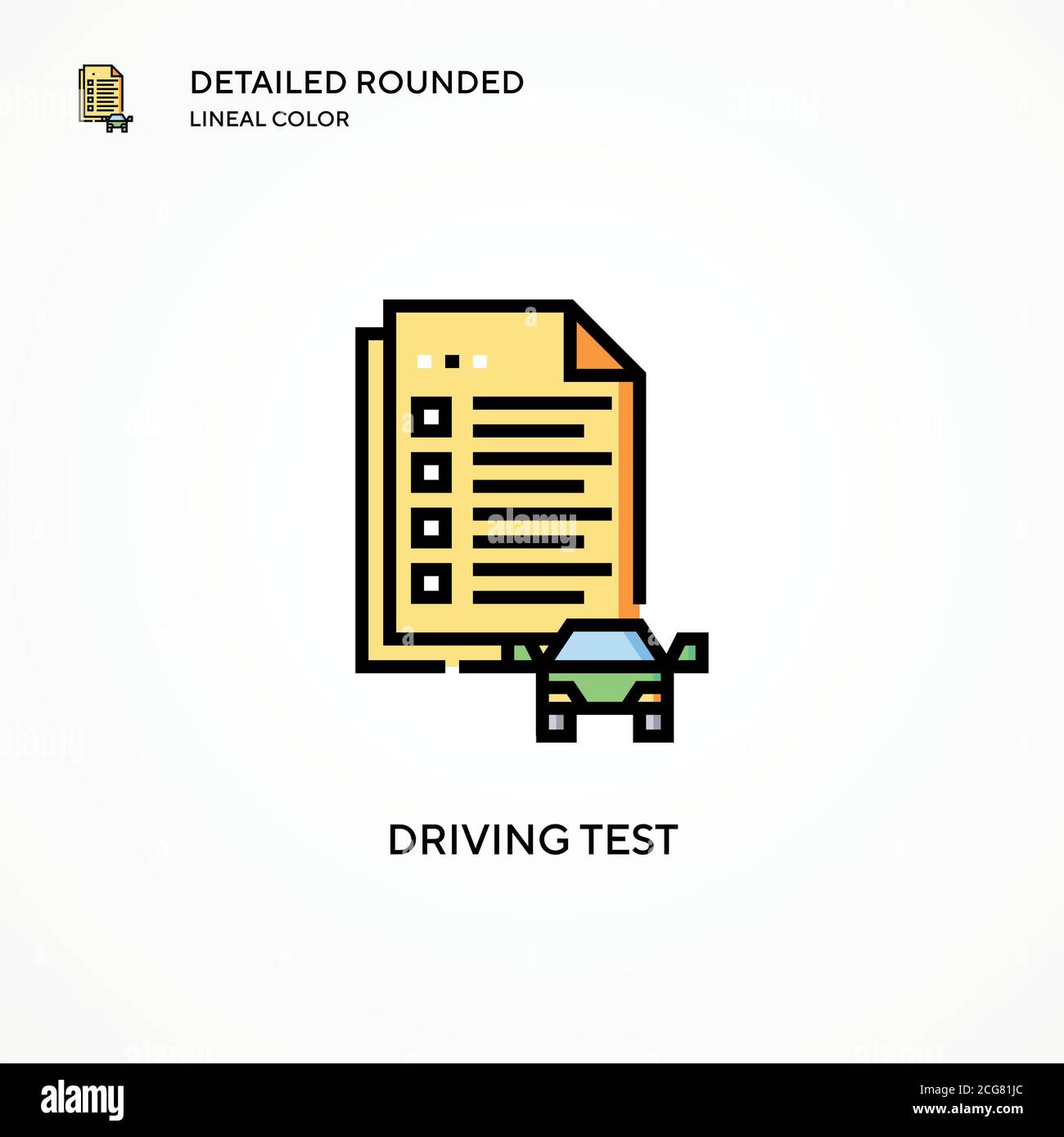Driving test vector icon. Modern vector illustration concepts. Easy to ...