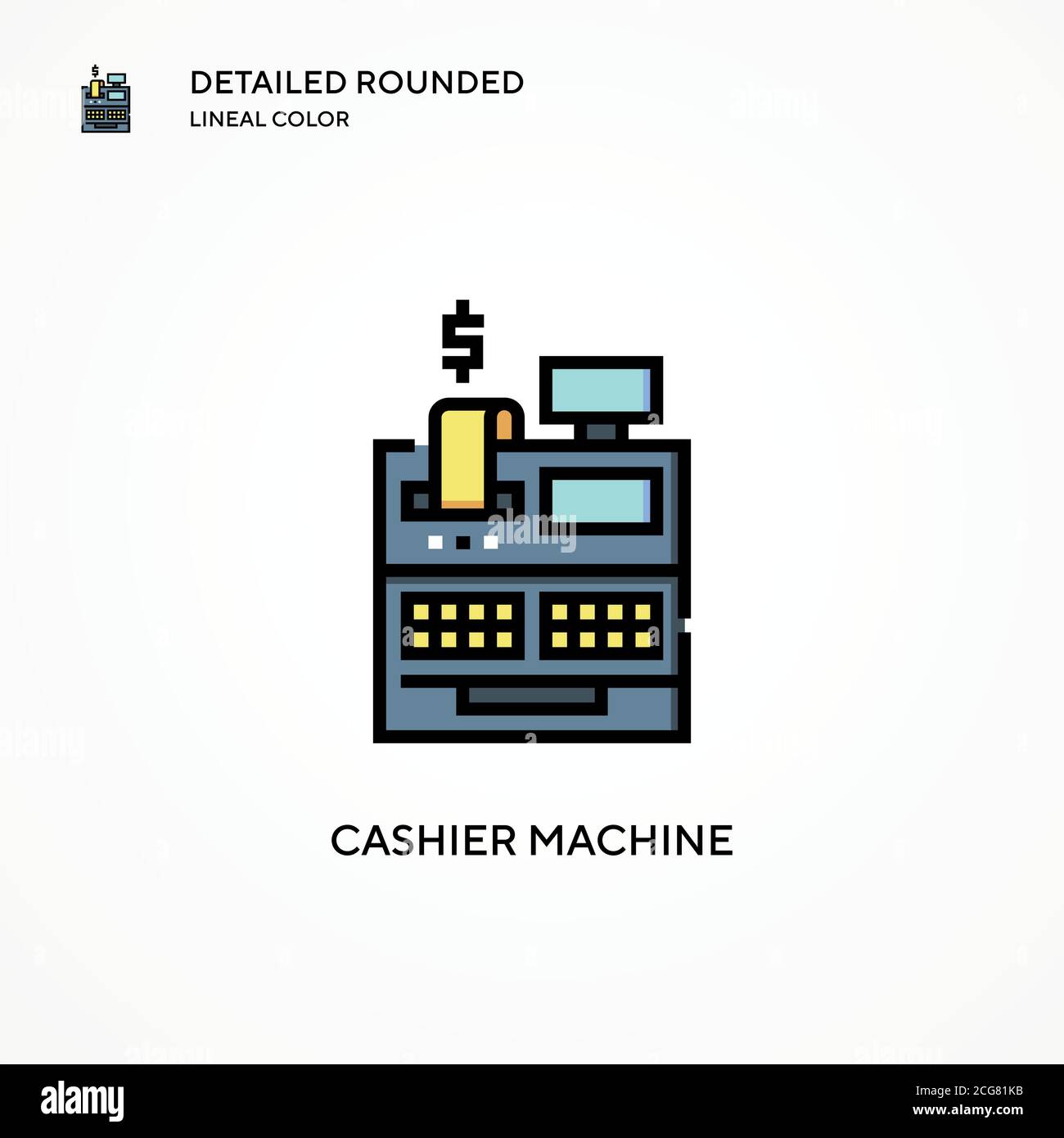 Cashier machine vector icon. Modern vector illustration concepts. Easy ...
