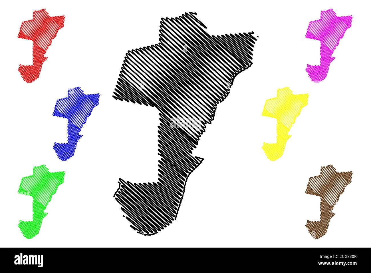 Subang Jaya City (Malaysia, Selangor State) map vector illustration ...