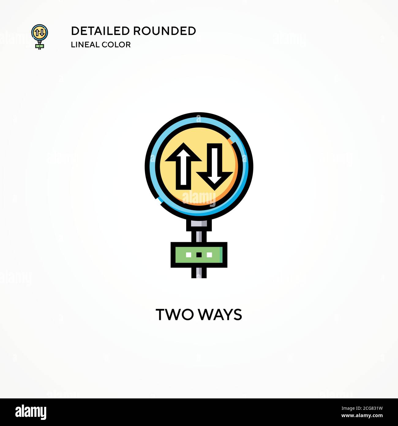 Two ways vector icon. Modern vector illustration concepts. Easy to edit ...