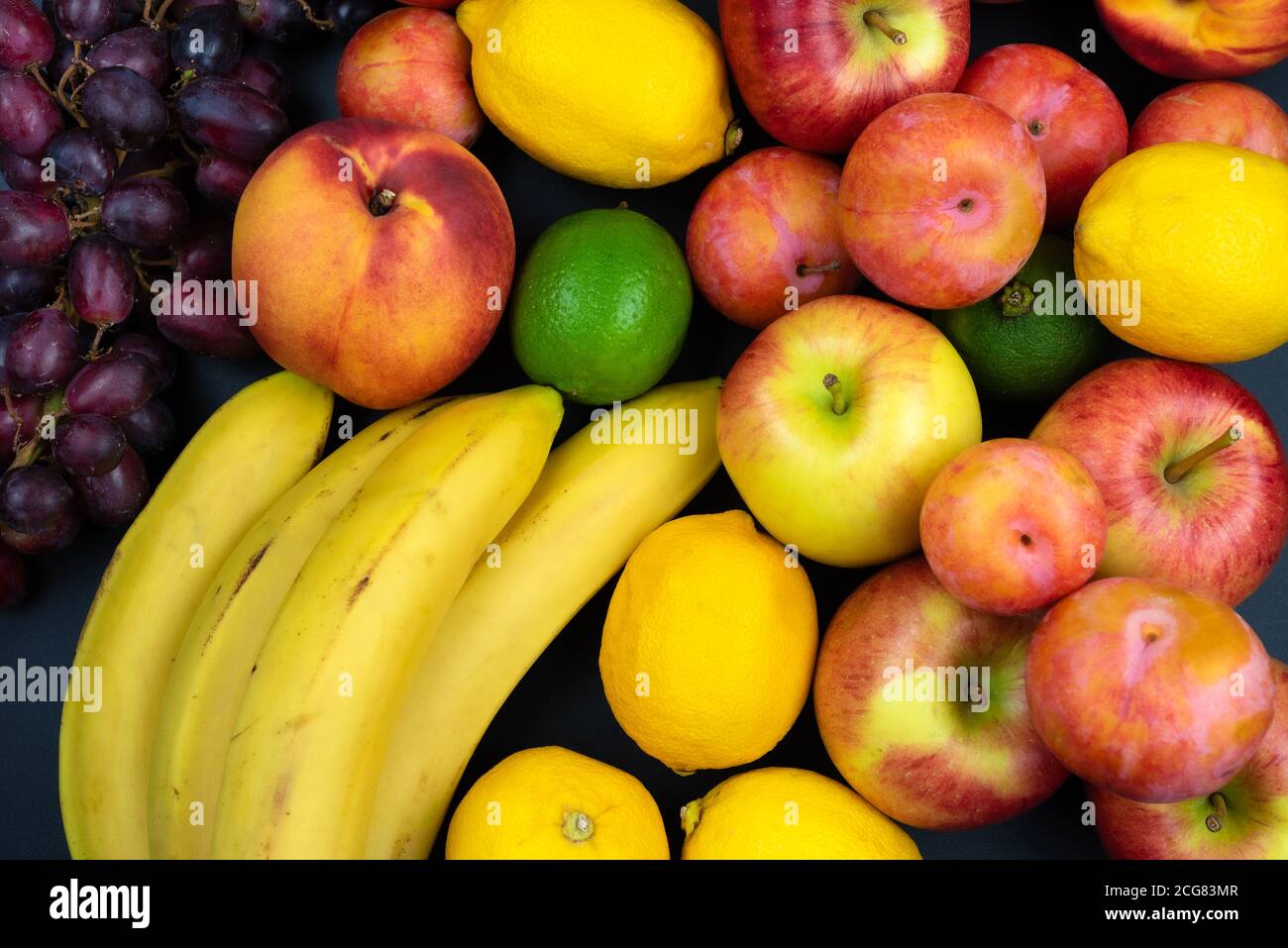 Top view healthy fruits hi-res stock photography and images - Alamy