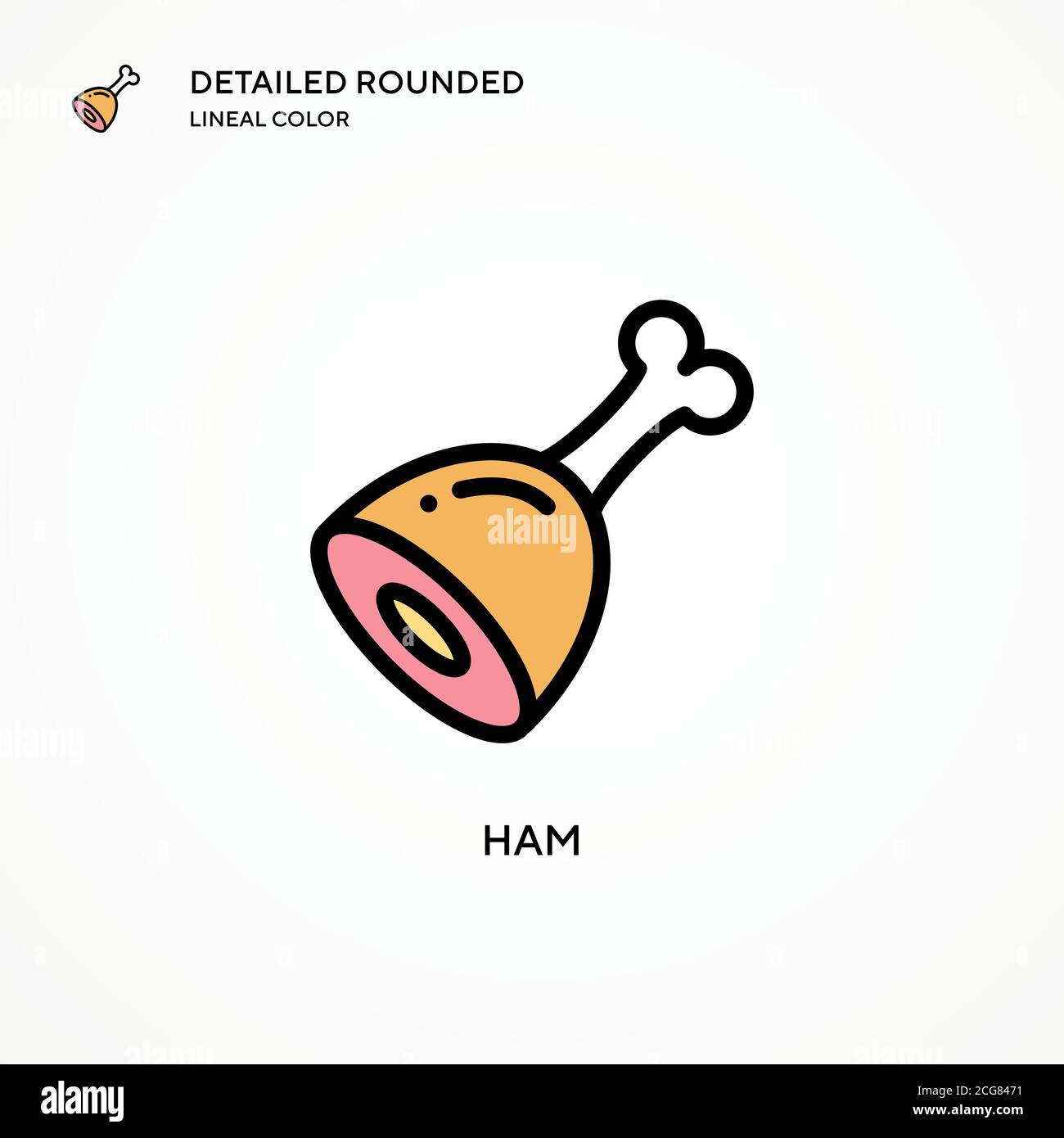 Ham vector icon. Modern vector illustration concepts. Easy to edit and ...