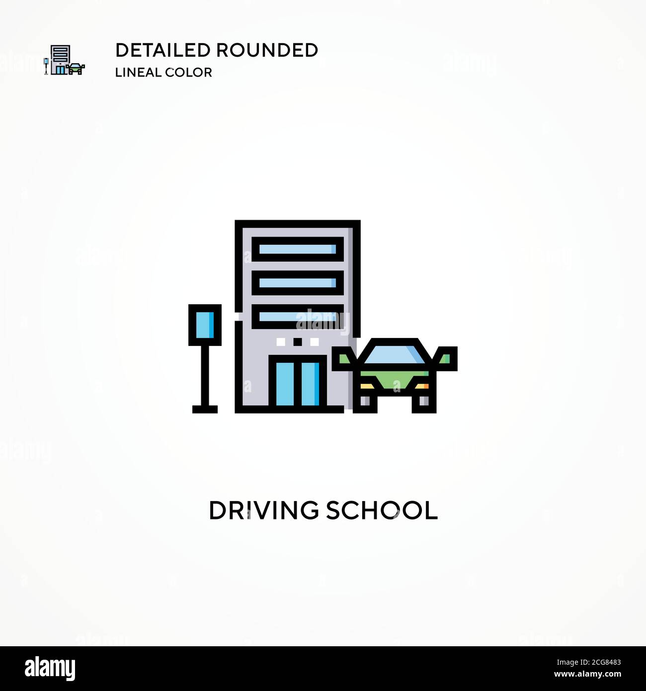 Driving school vector icon. Modern vector illustration concepts. Easy ...