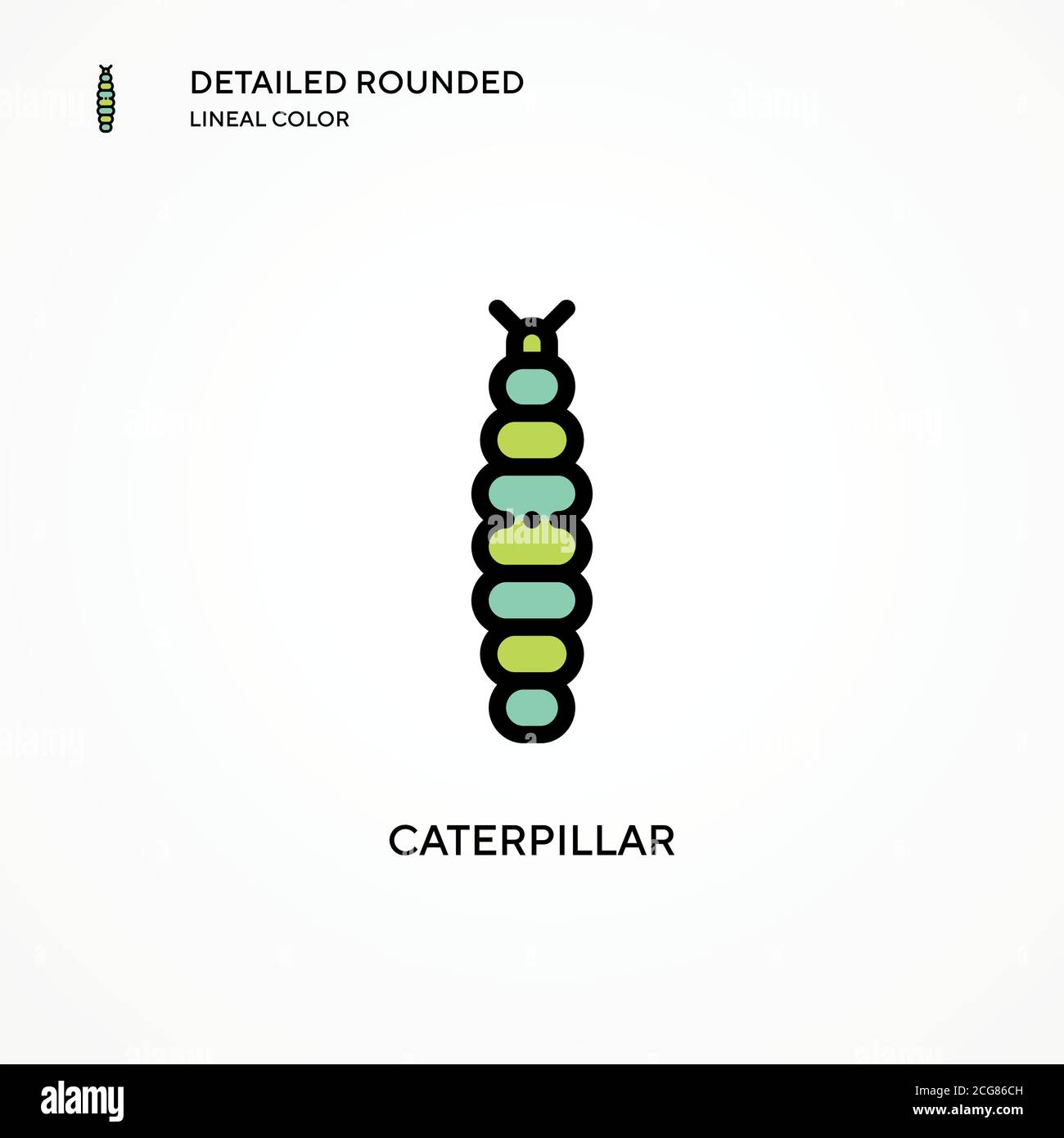 Caterpillar vector icon. Modern vector illustration concepts. Easy to ...