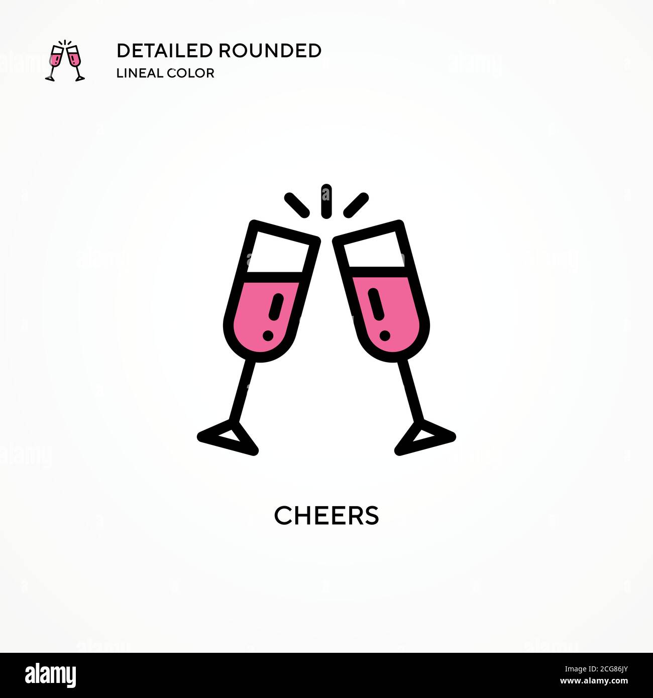 Cheers vector icon. Modern vector illustration concepts. Easy to edit ...