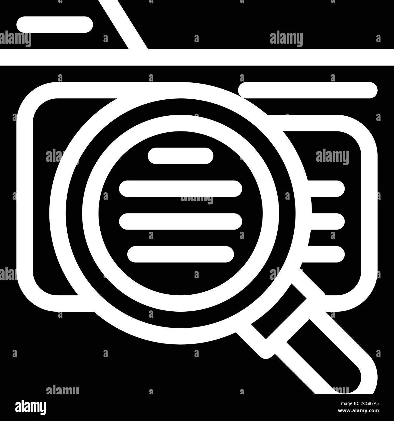 review research glyph icon vector isolated illustration Stock Vector ...