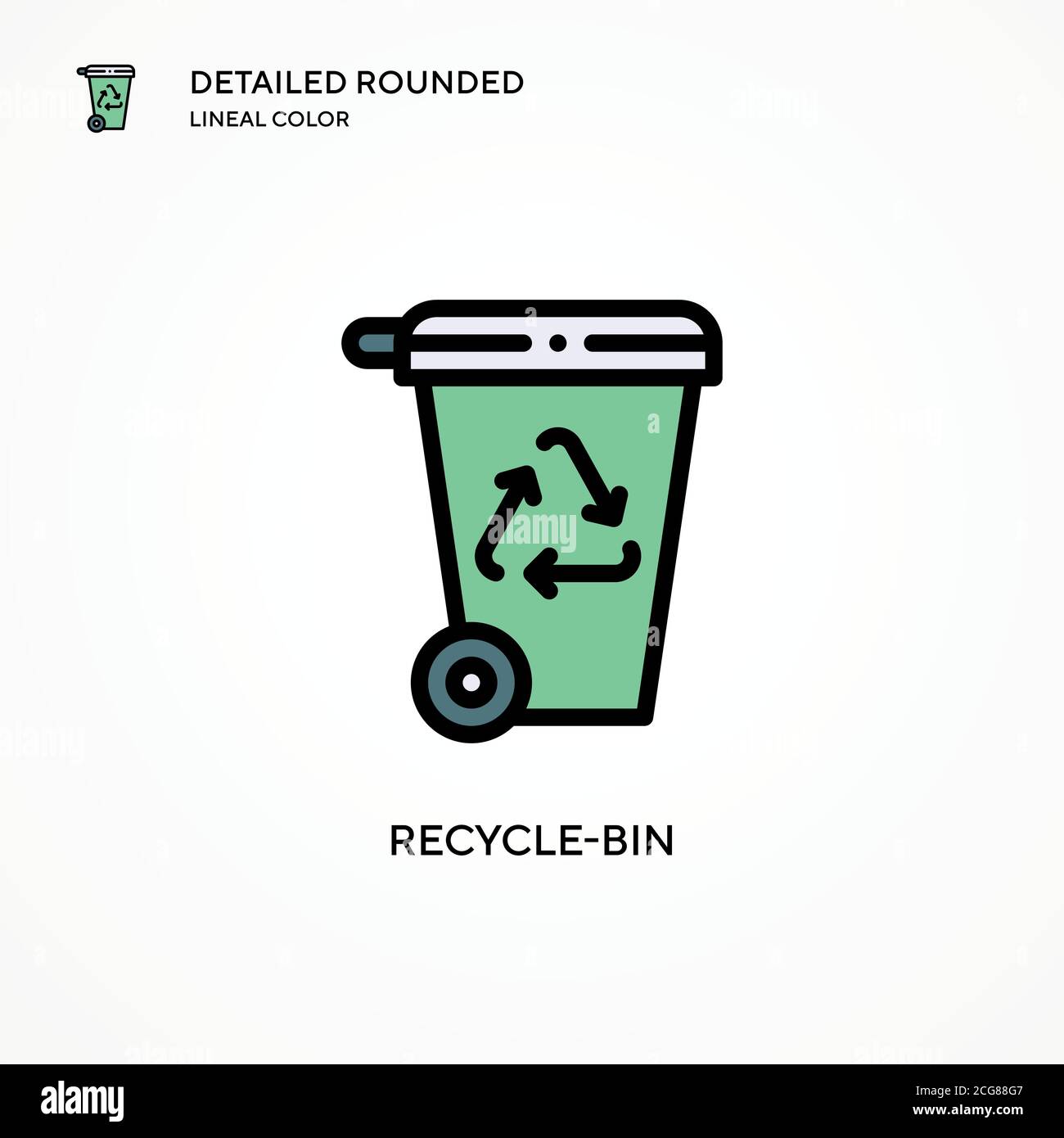 Recycle-bin vector icon. Modern vector illustration concepts. Easy to ...