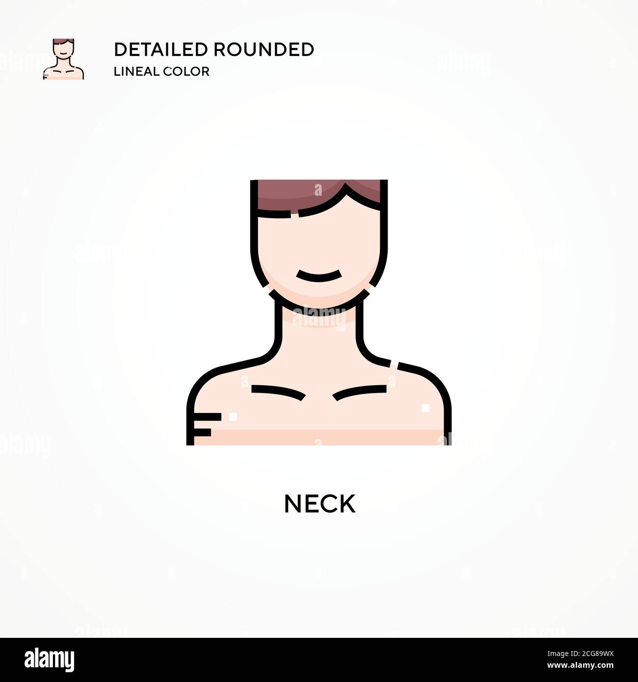 Neck vector icon. Modern vector illustration concepts. Easy to edit and ...