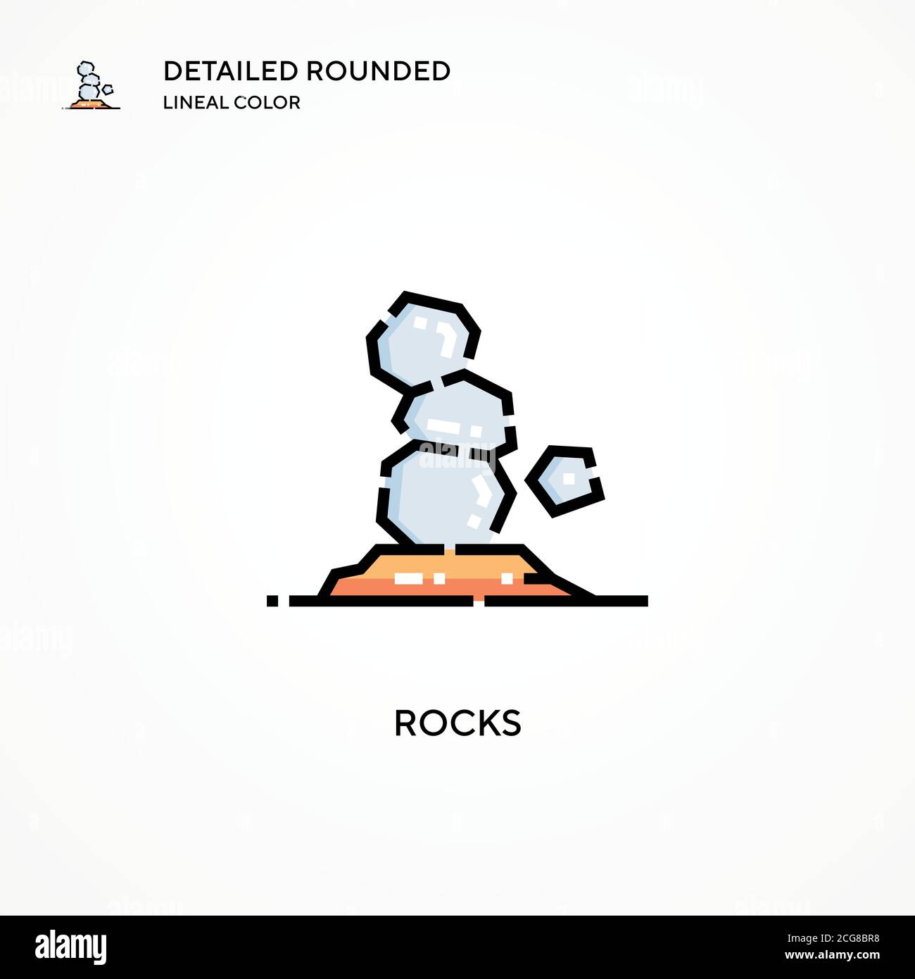 Rocks vector icon. Modern vector illustration concepts. Easy to edit ...