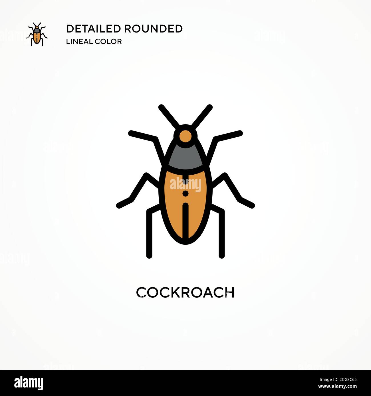 Cockroach vector icon. Modern vector illustration concepts. Easy to ...