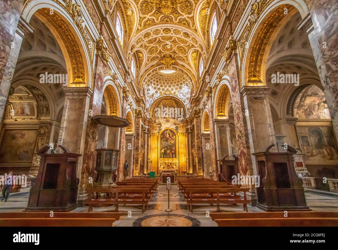 Rome displays dozens of historical churches. Here in particular the San ...