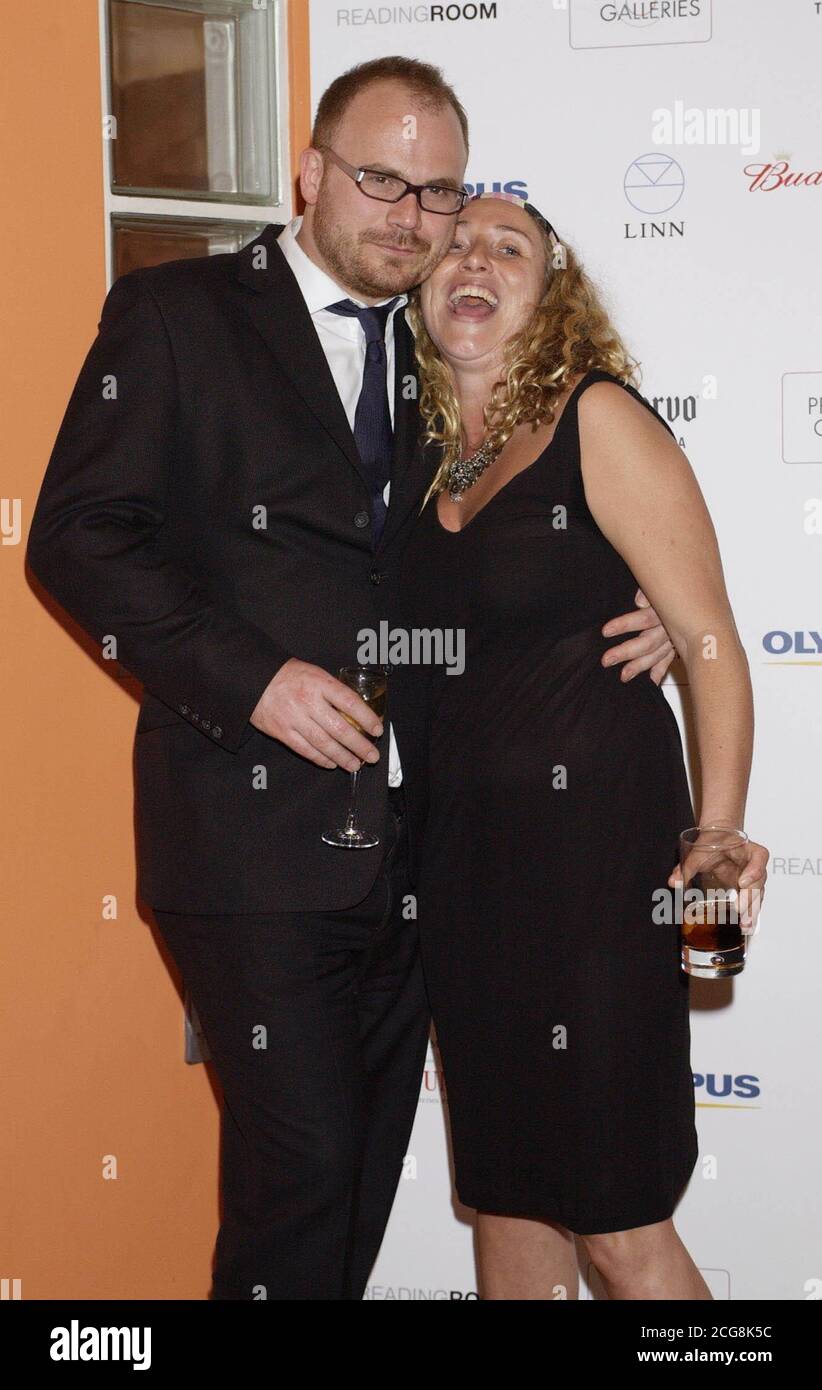 Gallery owner Alex Proud and photographer Amelia Troubridge during the ...