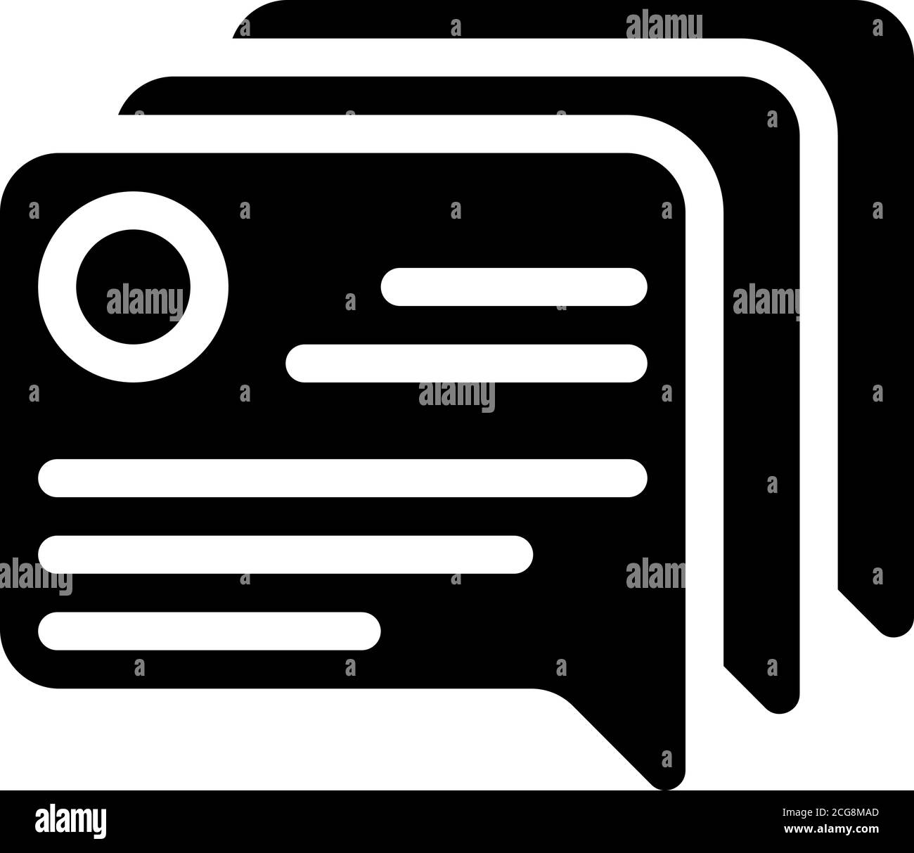 review quote frame glyph icon vector illustration Stock Vector Image ...