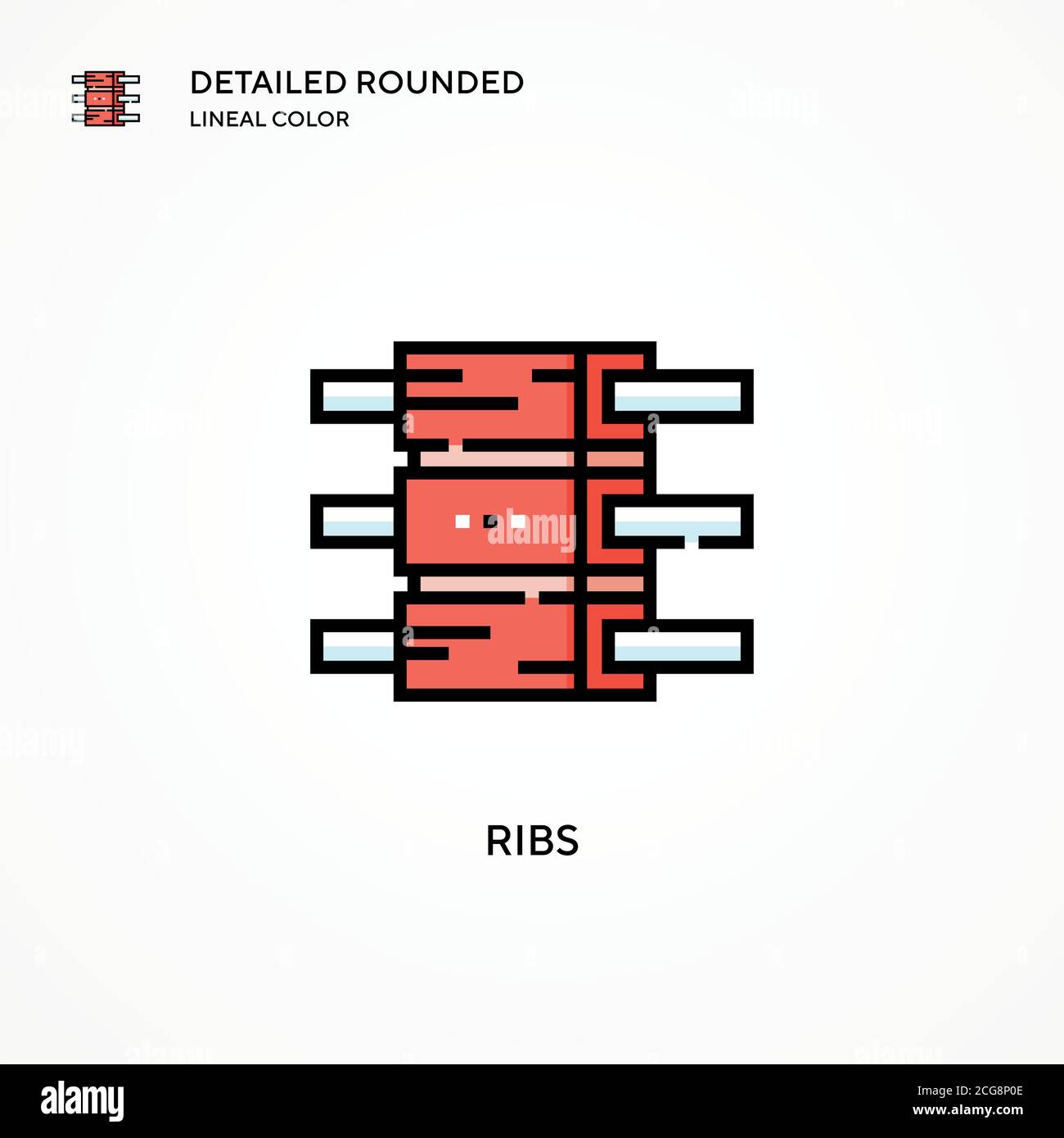Ribs vector icon. Modern vector illustration concepts. Easy to edit and ...