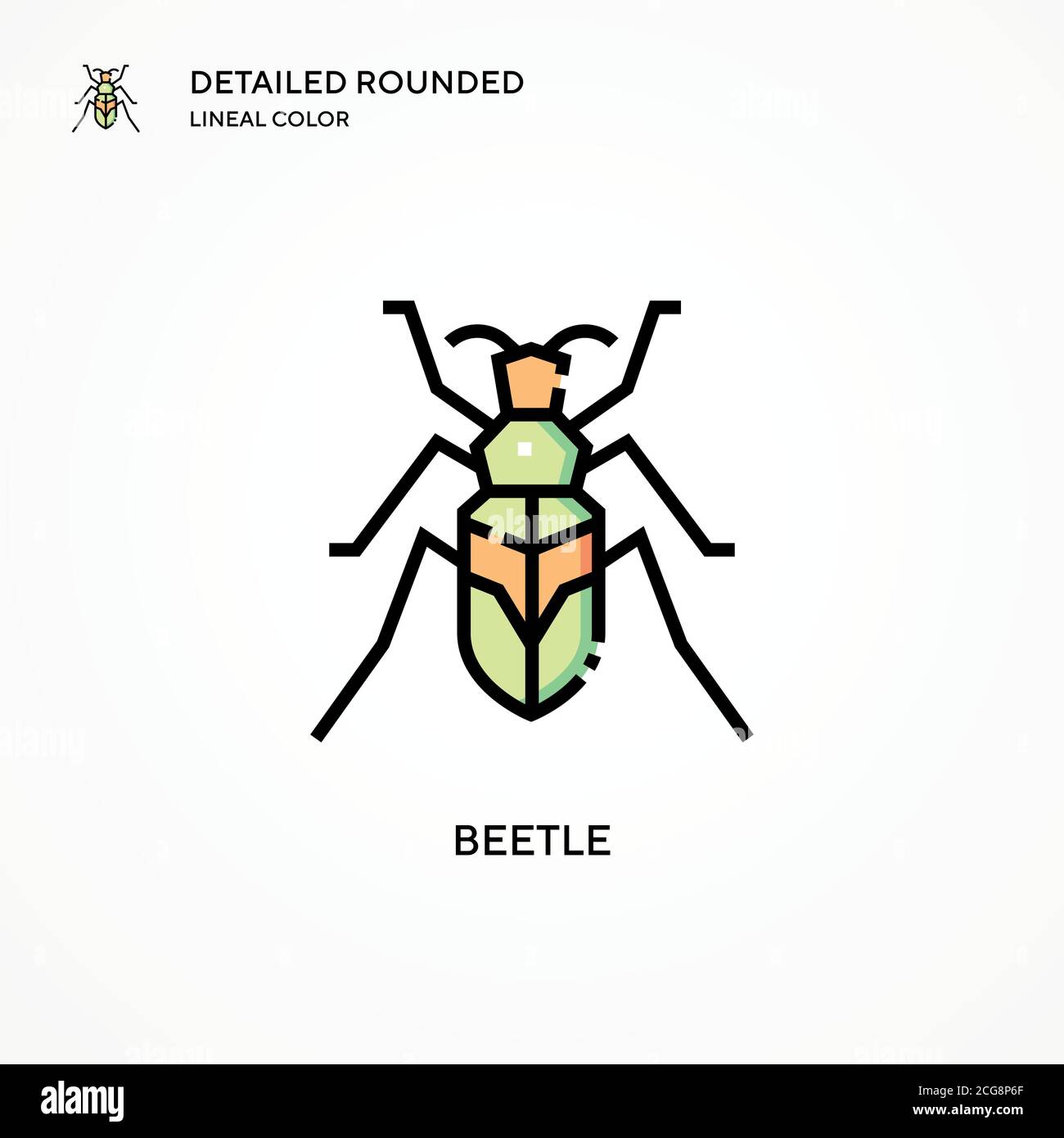 Beetle vector icon. Modern vector illustration concepts. Easy to edit ...