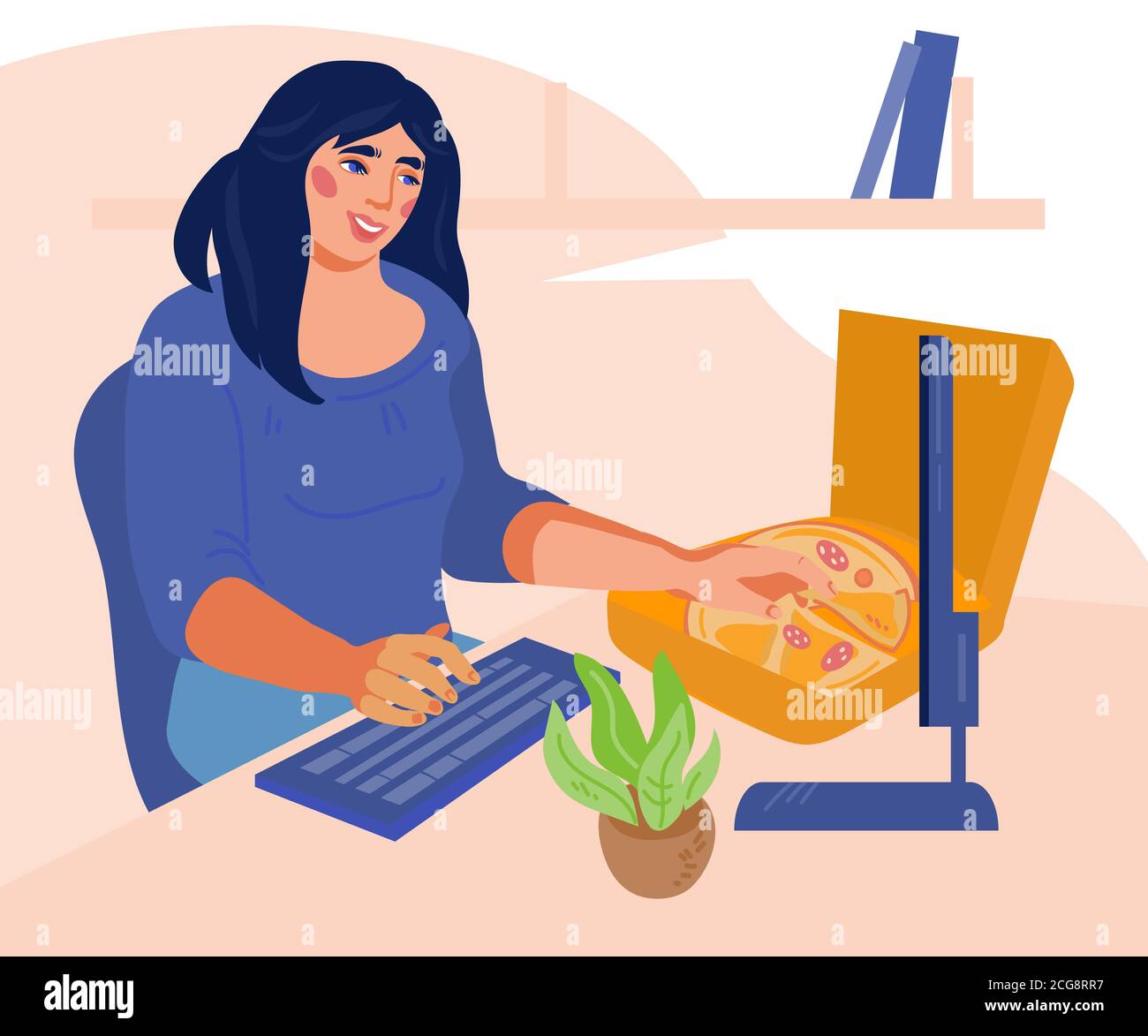 Eating snacks at work desk hi-res stock photography and images - Alamy