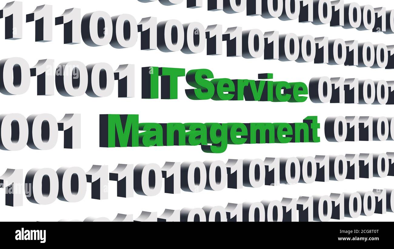ITSM Information Technology Service Management concept - green ...