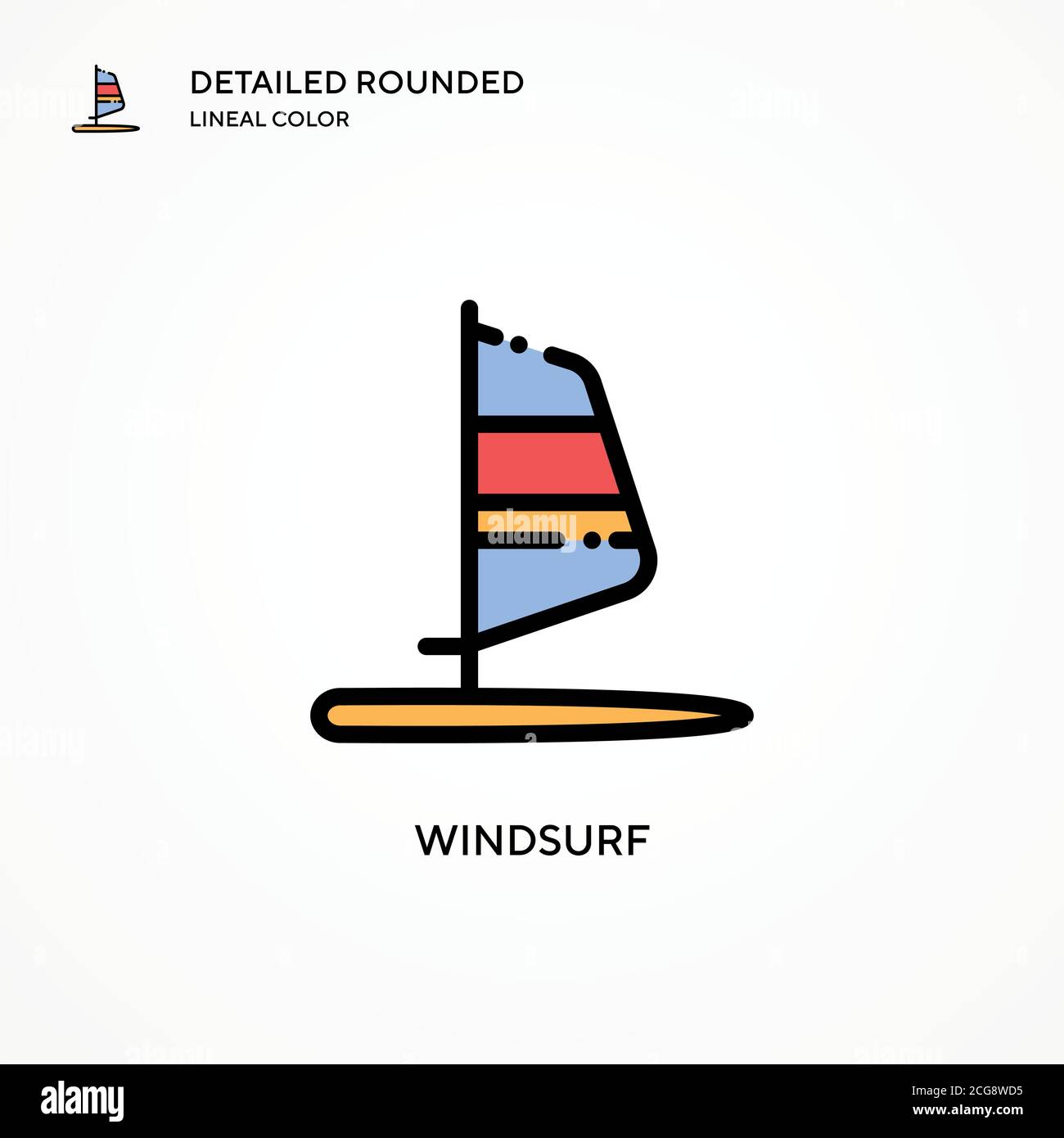 Windsurf vector icon. Modern vector illustration concepts. Easy to edit ...