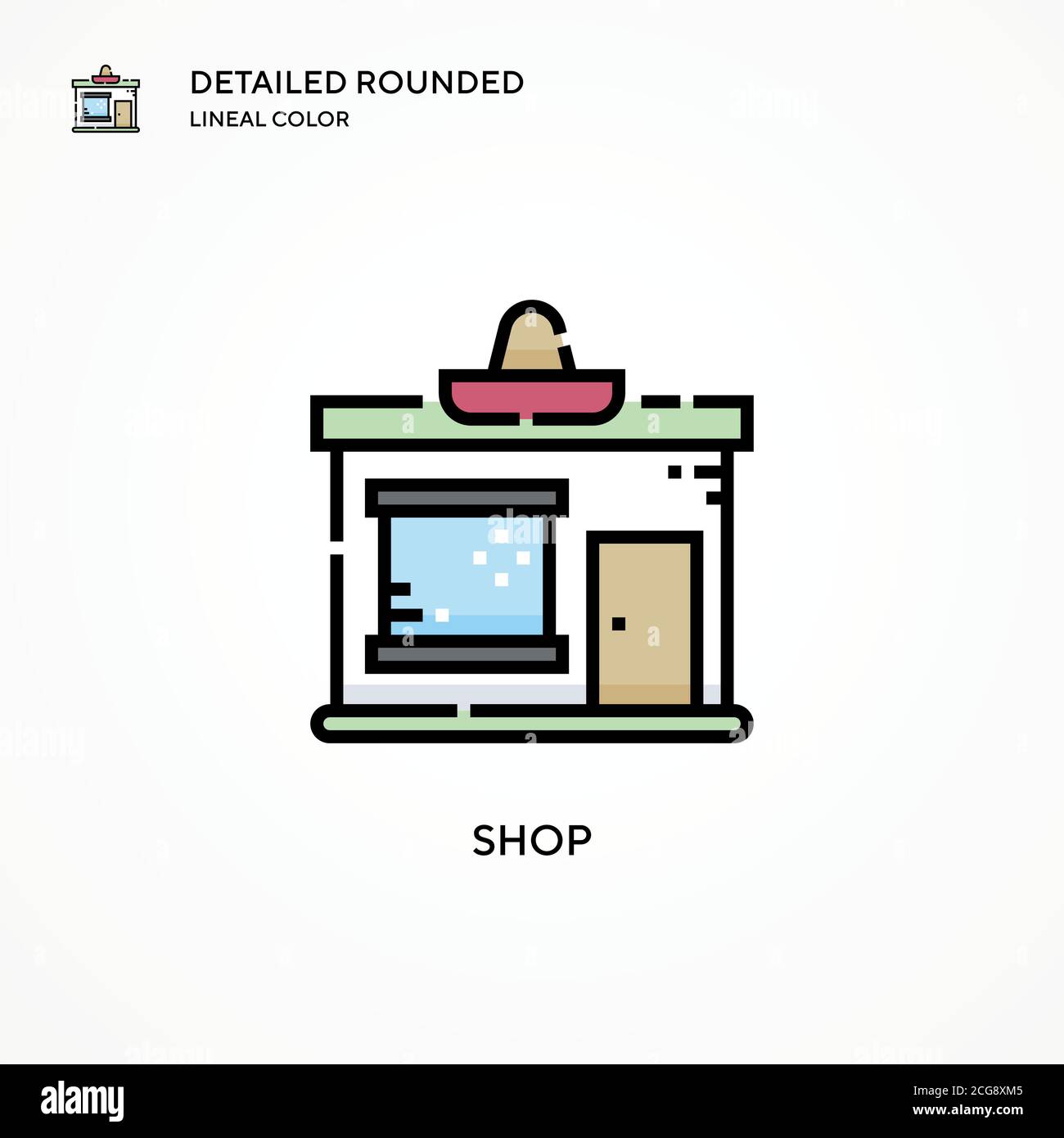 Shop vector icon. Modern vector illustration concepts. Easy to edit and ...