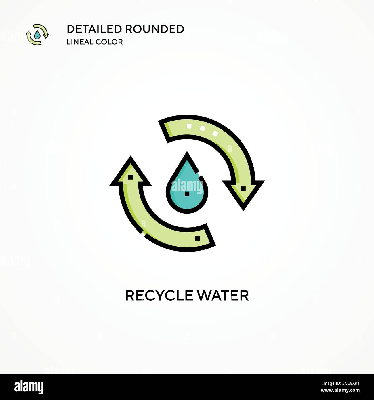 Recycle water vector icon. Modern vector illustration concepts. Easy to ...