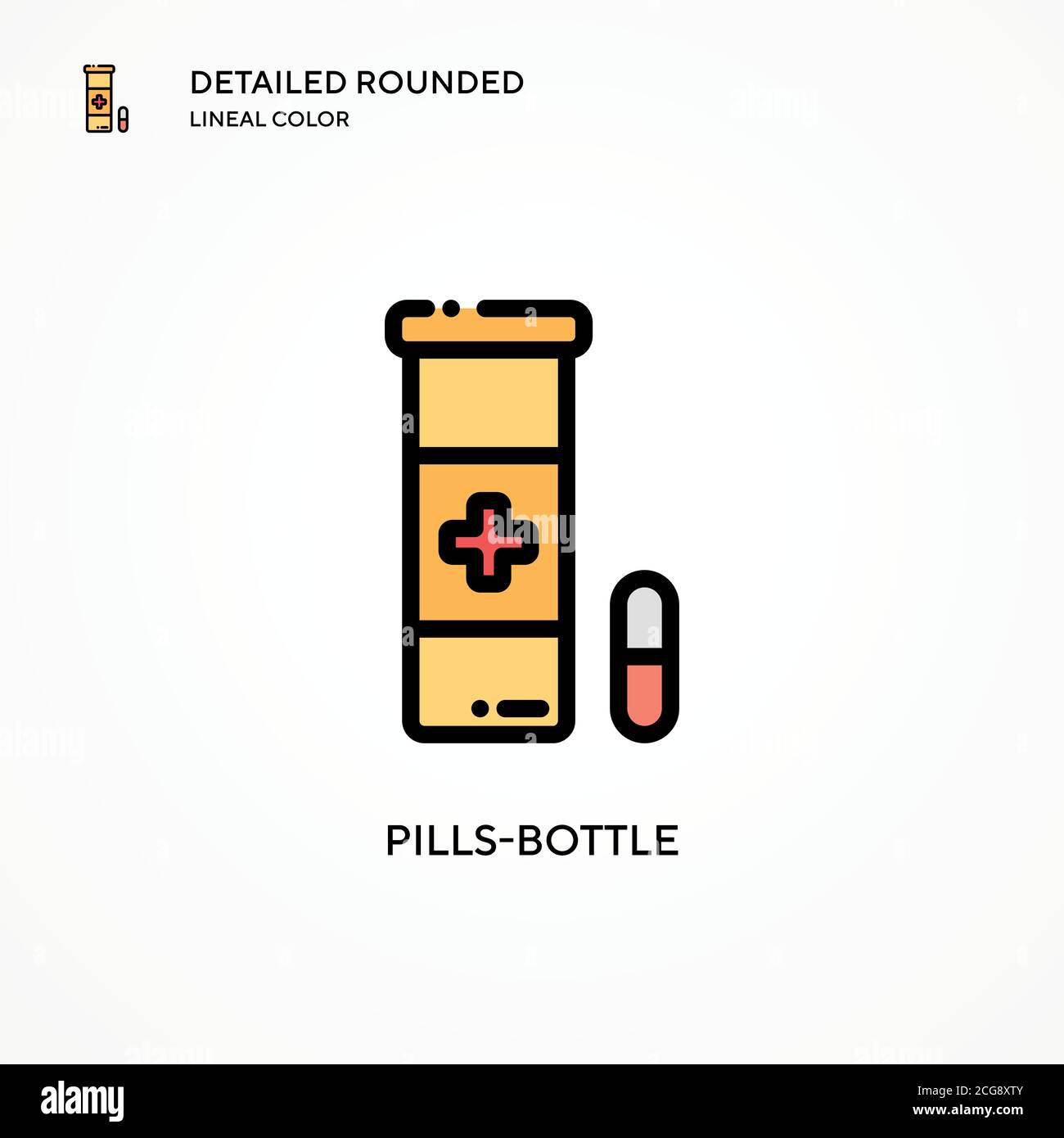 Pills-bottle vector icon. Modern vector illustration concepts. Easy to ...
