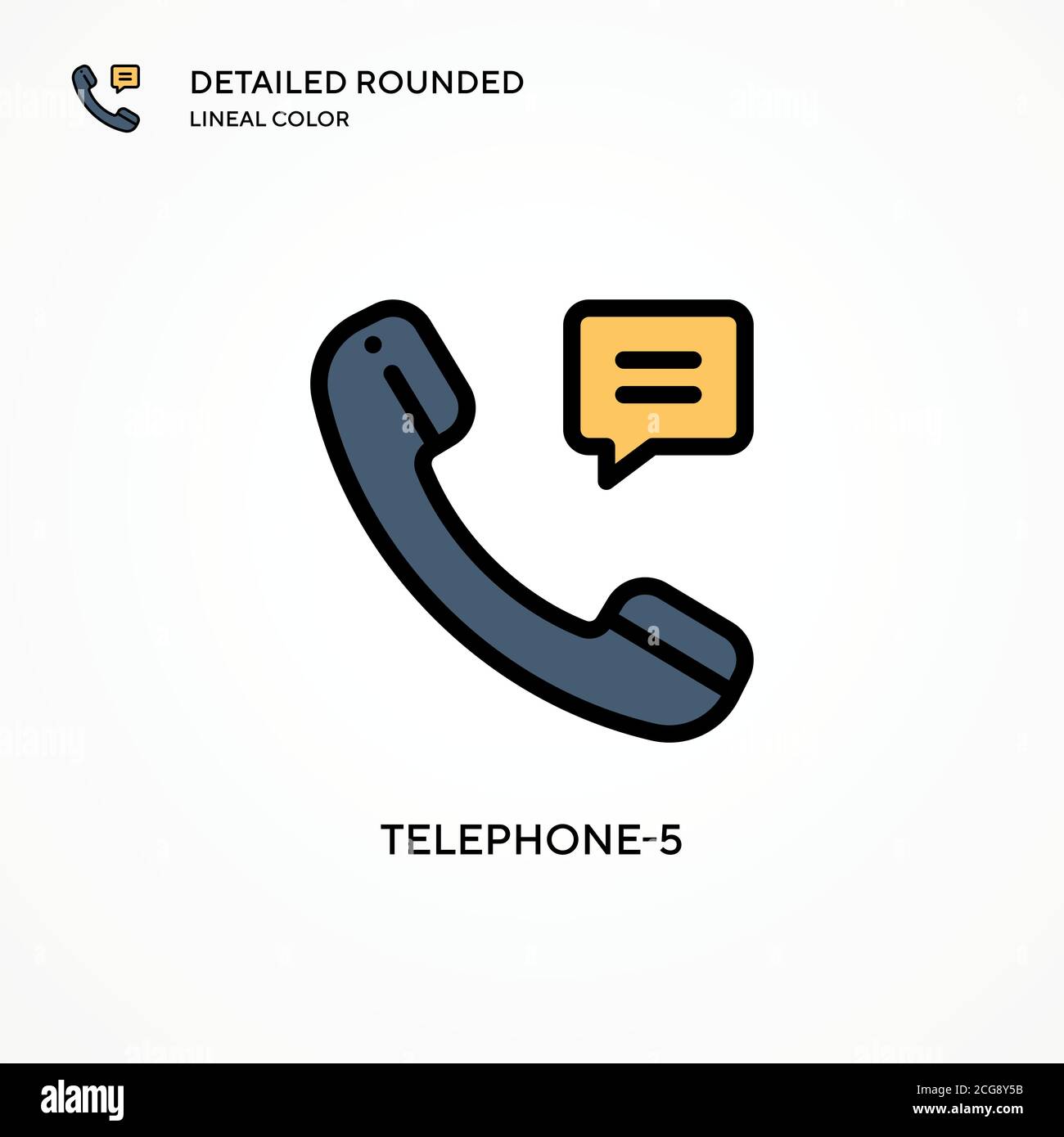 Telephone-5 vector icon. Modern vector illustration concepts. Easy to ...