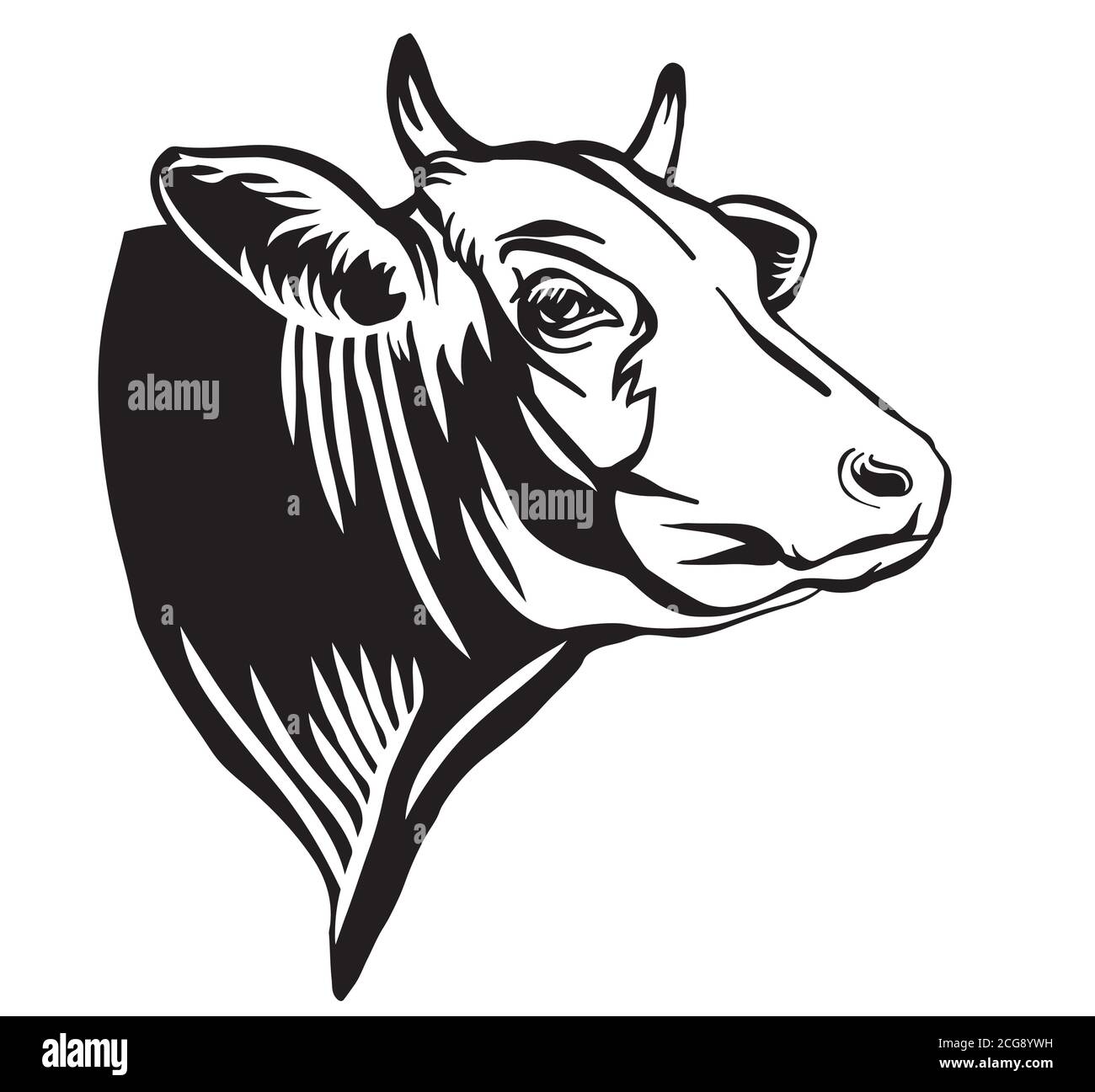 Cow on ranch in Stock Vector Images - Alamy