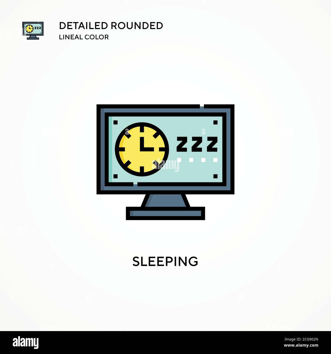 Sleeping vector icon. Modern vector illustration concepts. Easy to edit ...