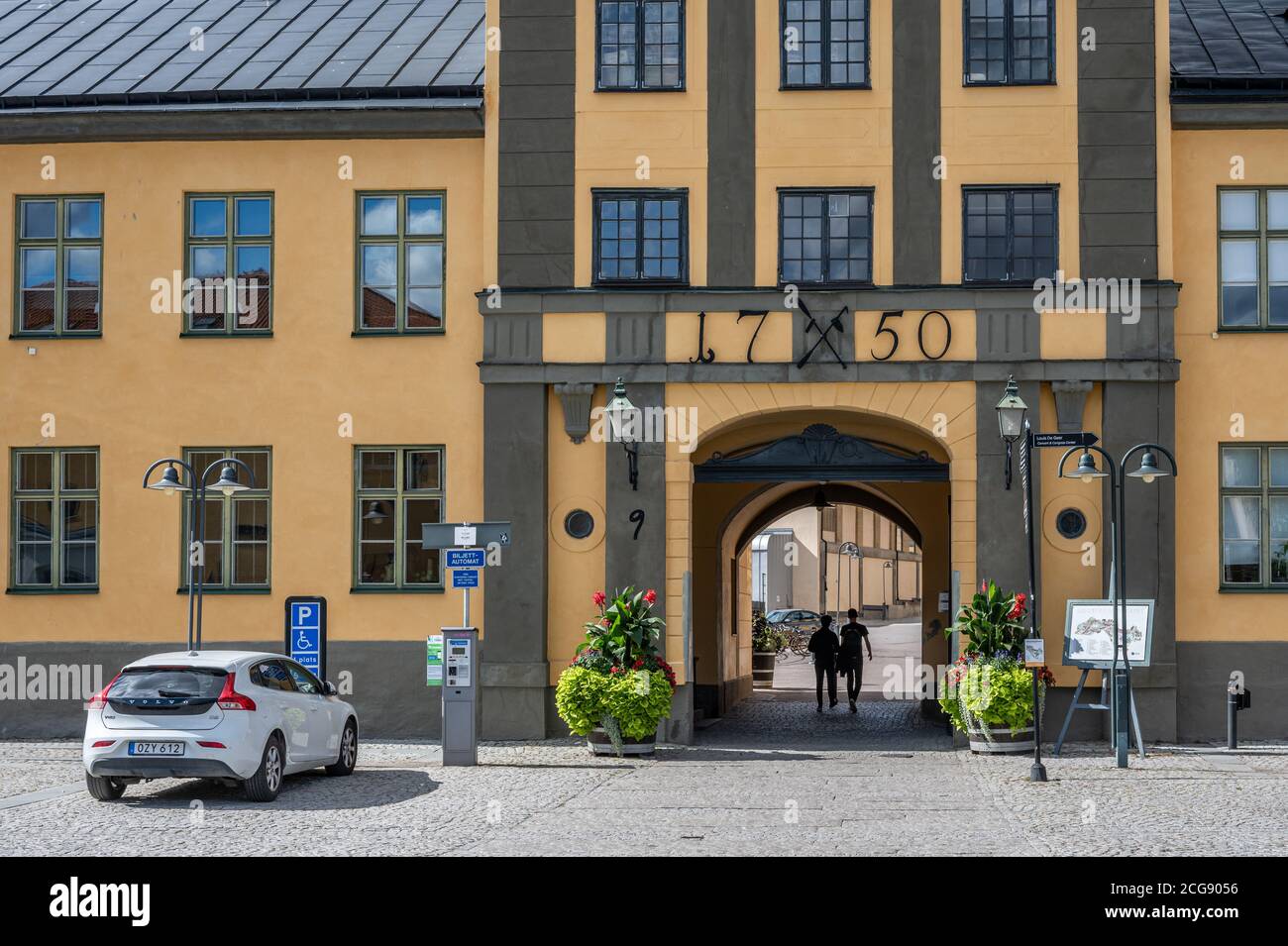 Holmen paper mill in the old industrial landscape during summer in ...