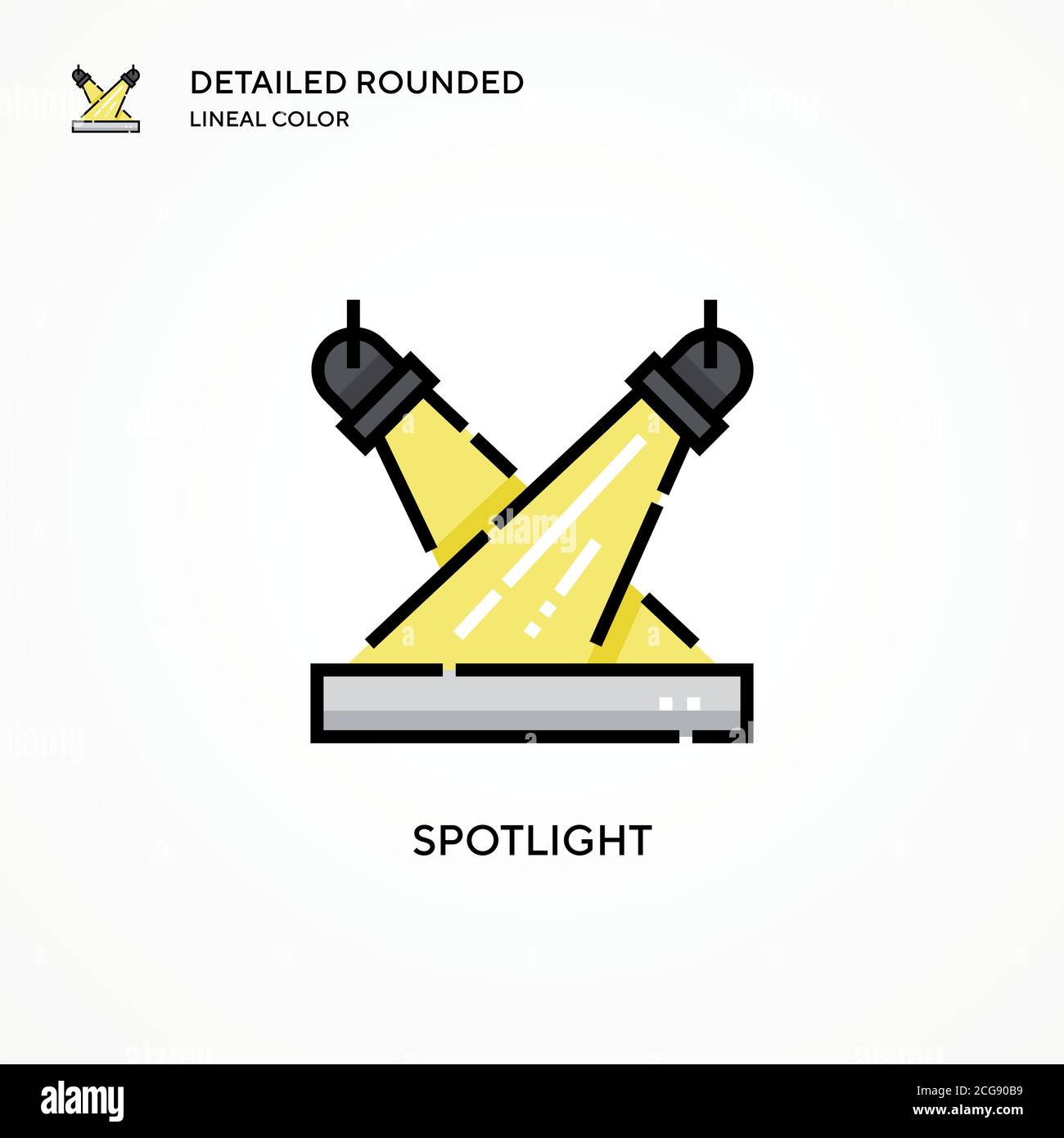 Spotlight vector icon. Modern vector illustration concepts. Easy to ...