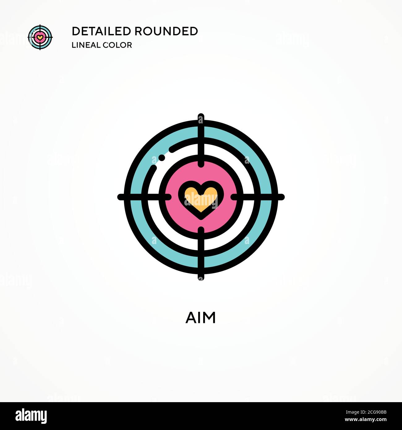 Aim vector icon. Modern vector illustration concepts. Easy to edit and ...