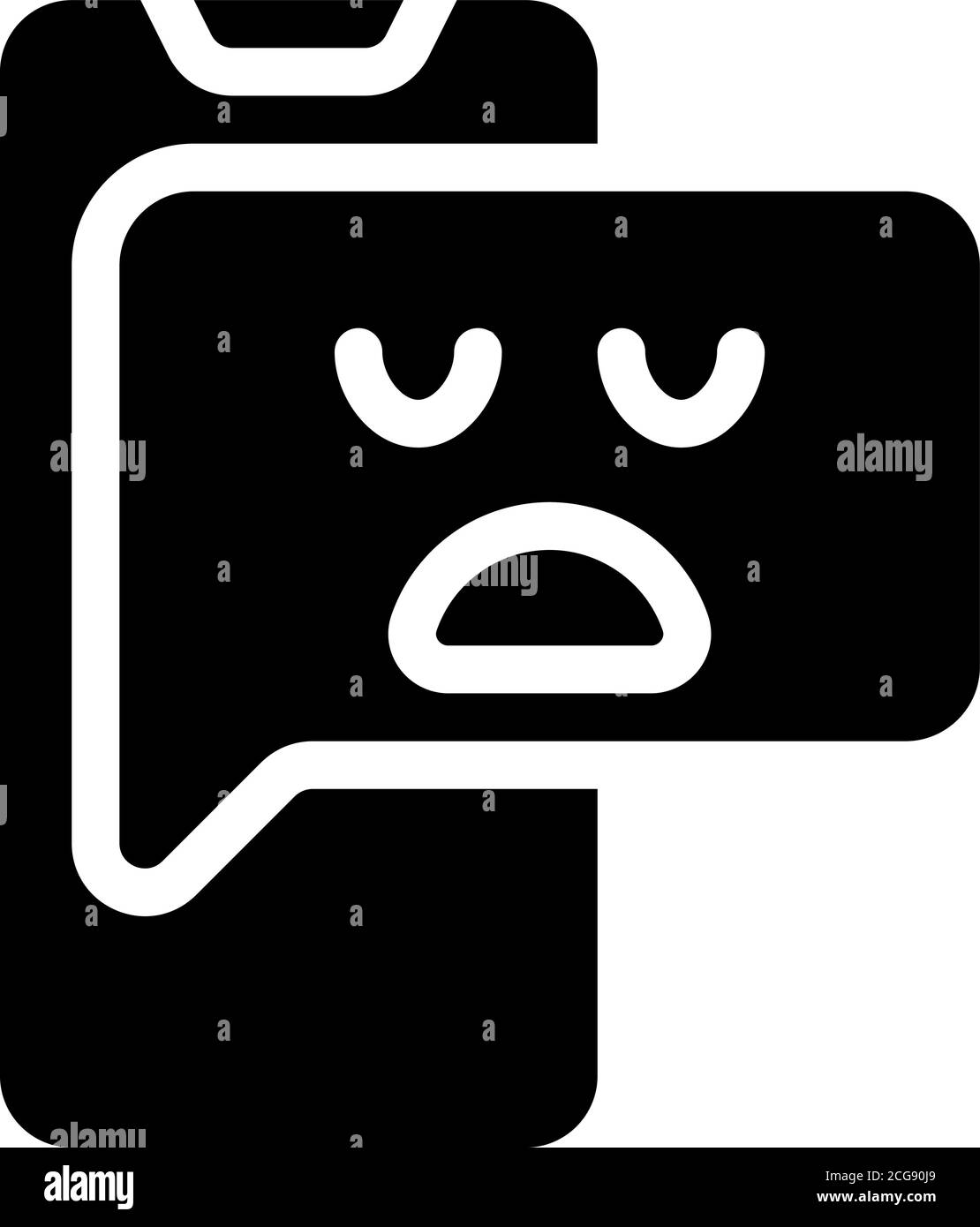 negative review glyph icon vector isolated illustration Stock Vector ...