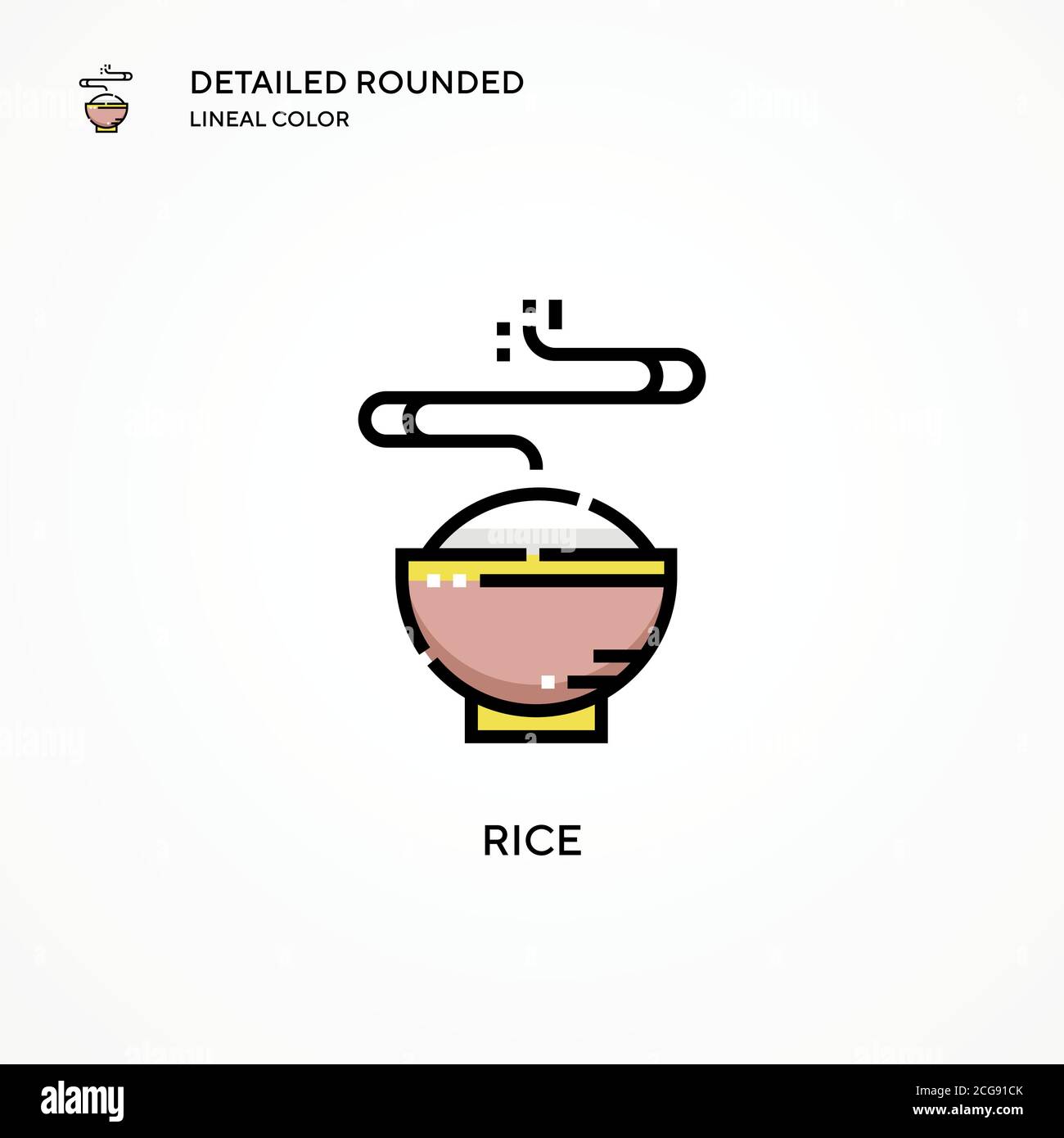 Dish of brown basmati rice Stock Vector Images - Alamy