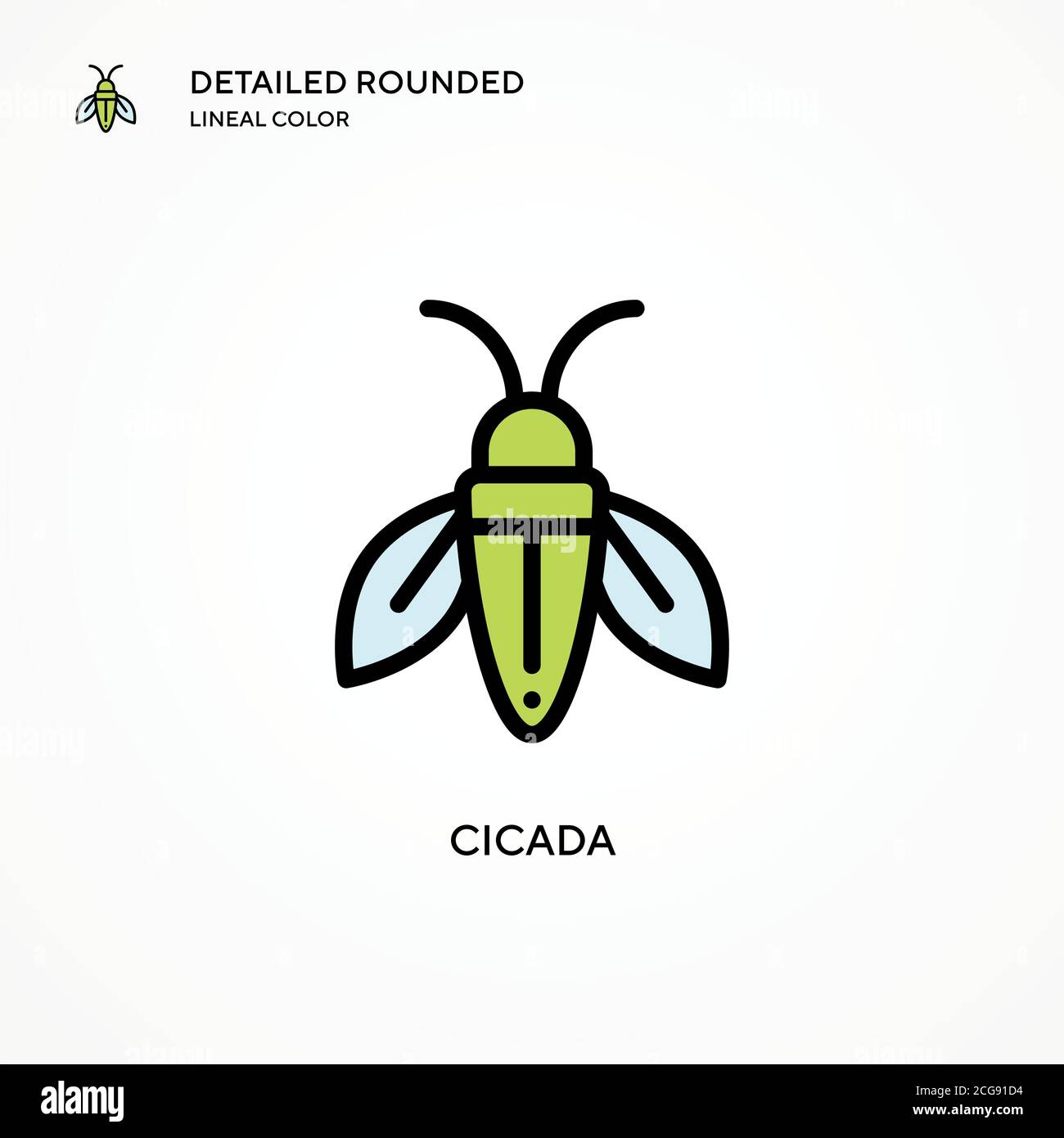 Cicada vector icon. Modern vector illustration concepts. Easy to edit ...