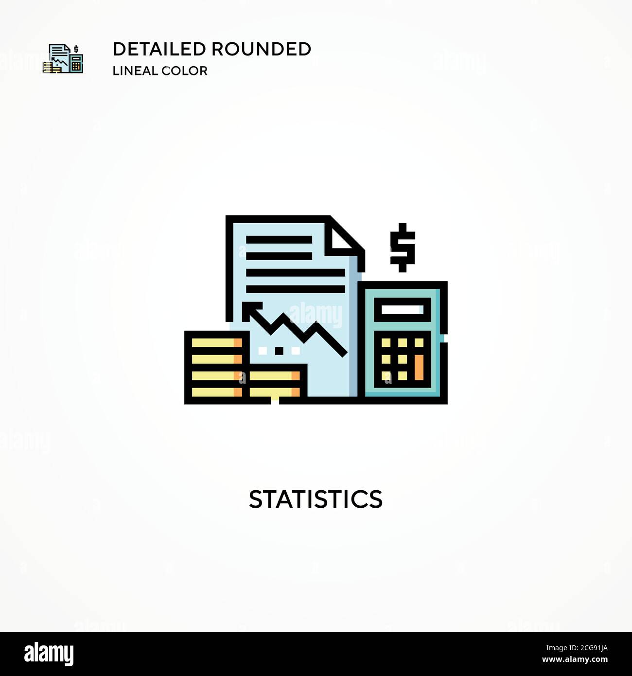 Statistics vector icon. Modern vector illustration concepts. Easy to ...